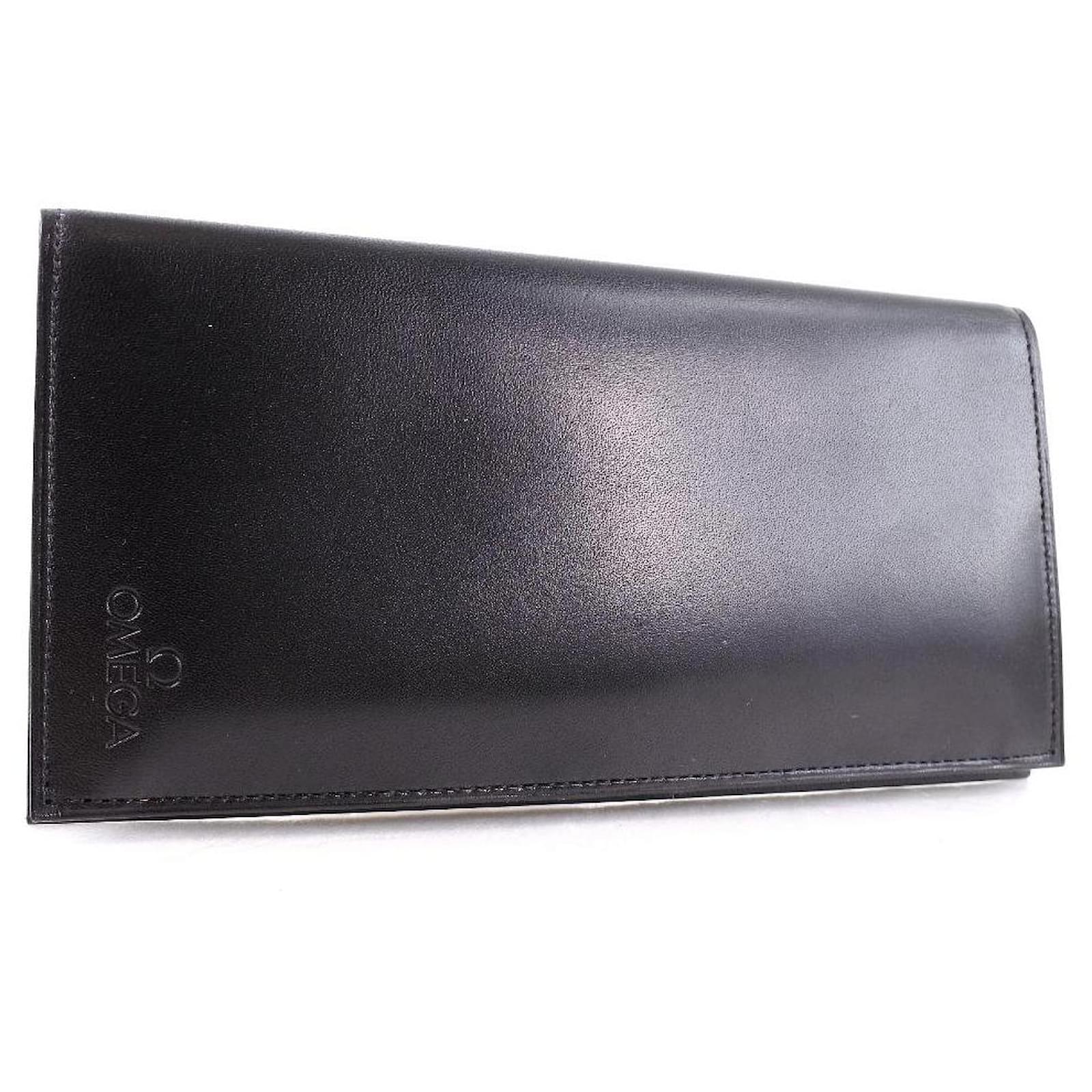 Omega Wallet Black Leather ref.249533 - Joli Closet