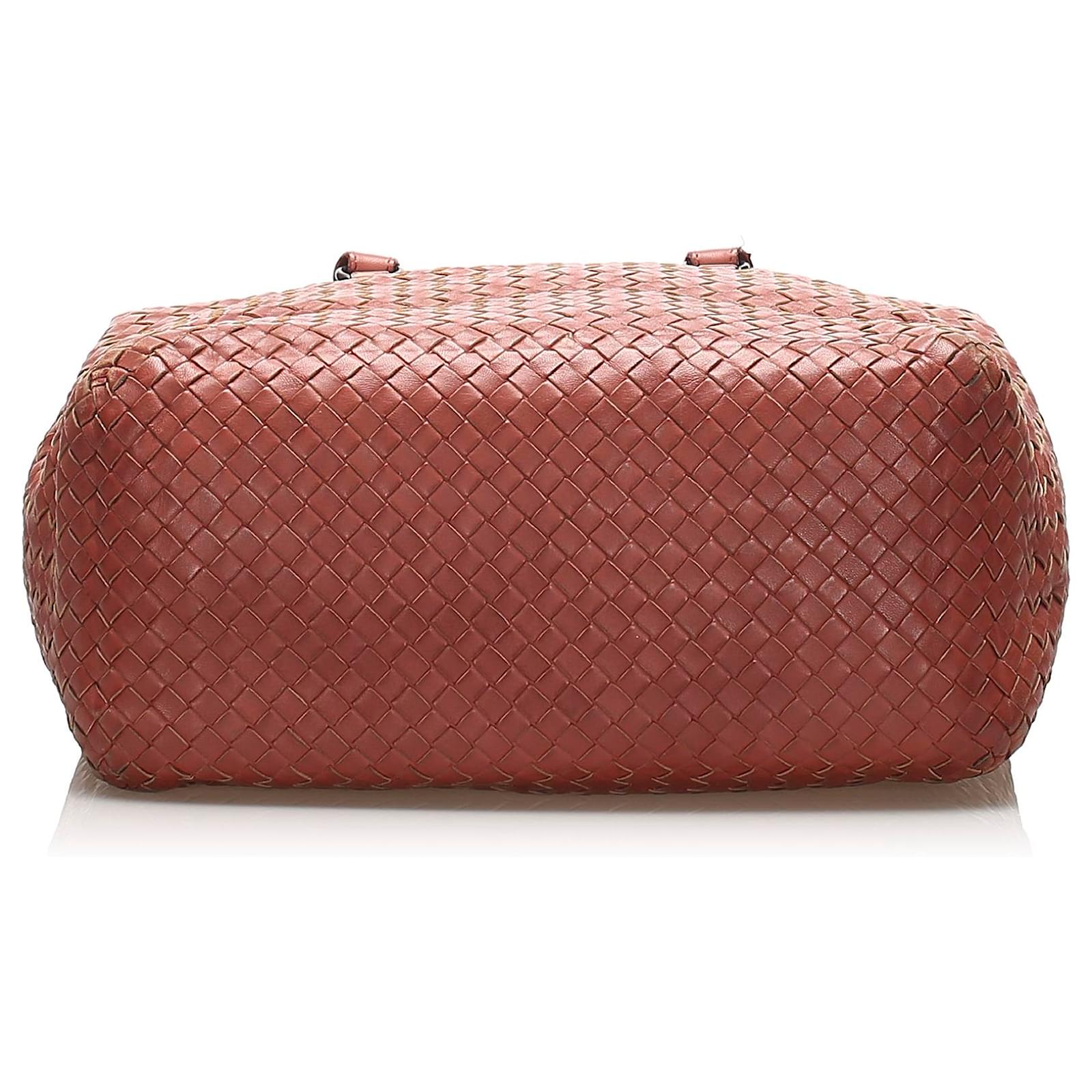 Borsa in pelle intrecciata rosa Bottega Veneta Vitello simile a un ...