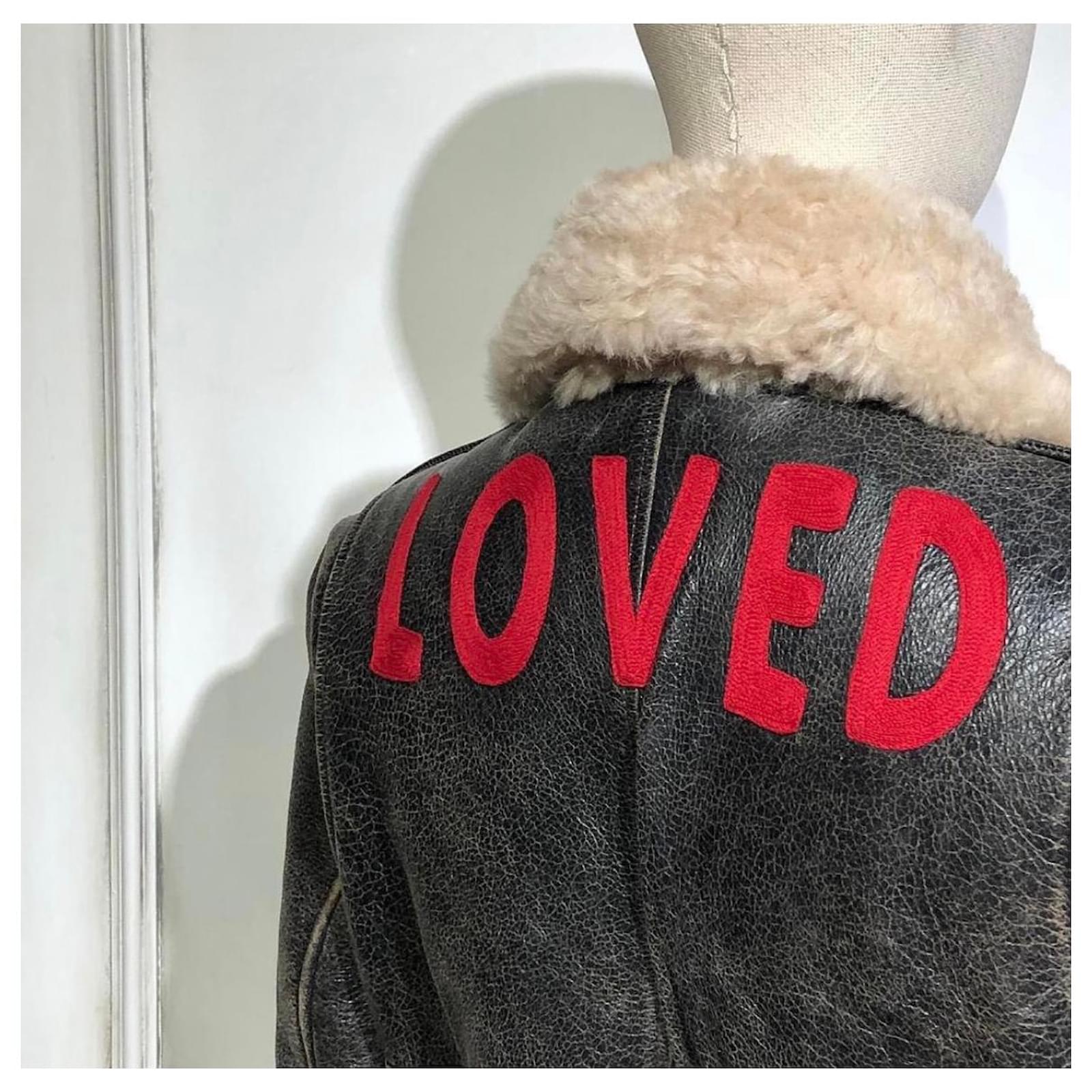 Gucci 10K$ Runway embroidered shearling jacket Multiple colors Leather ...