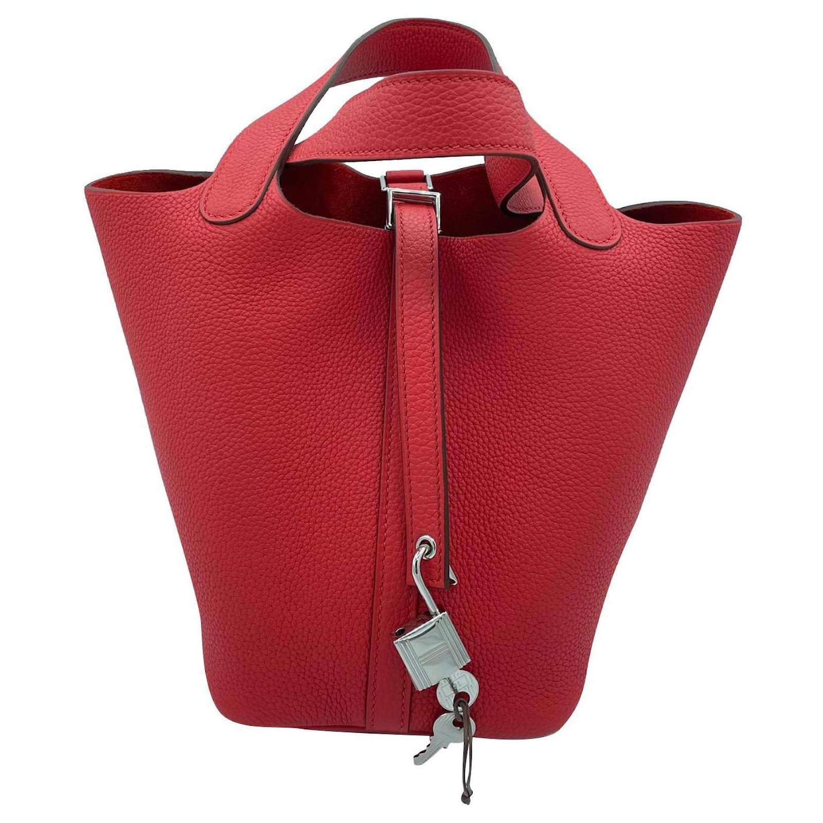 Hermès Picotin Lock 18 Red Leather ref.258268 - Joli Closet
