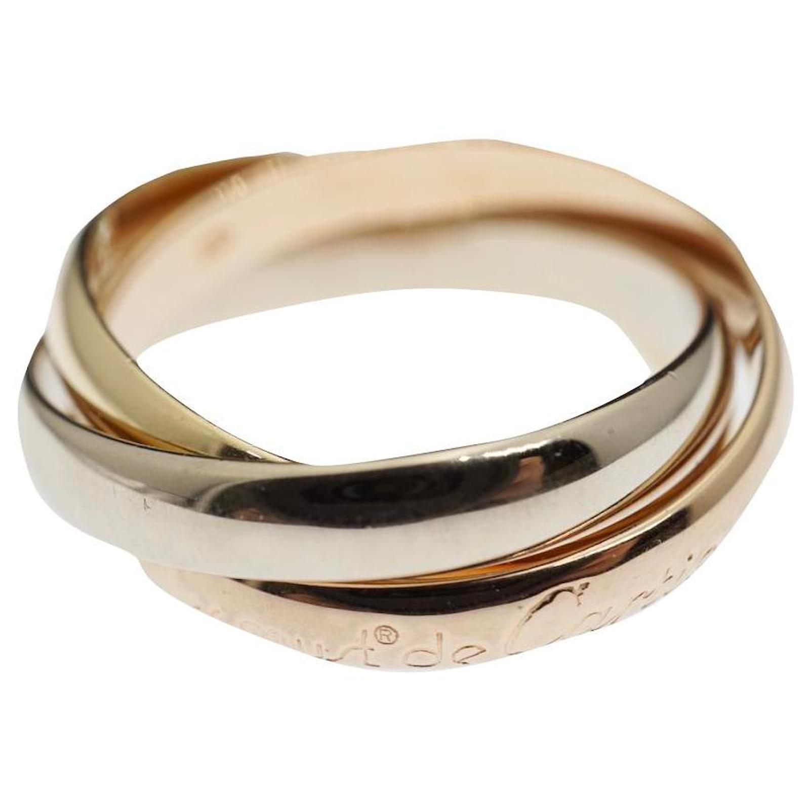 Love Bague Trinity Classique Les Must de Cartier Or Cartier - Taille 55 Or blanc Or jaune Or ...