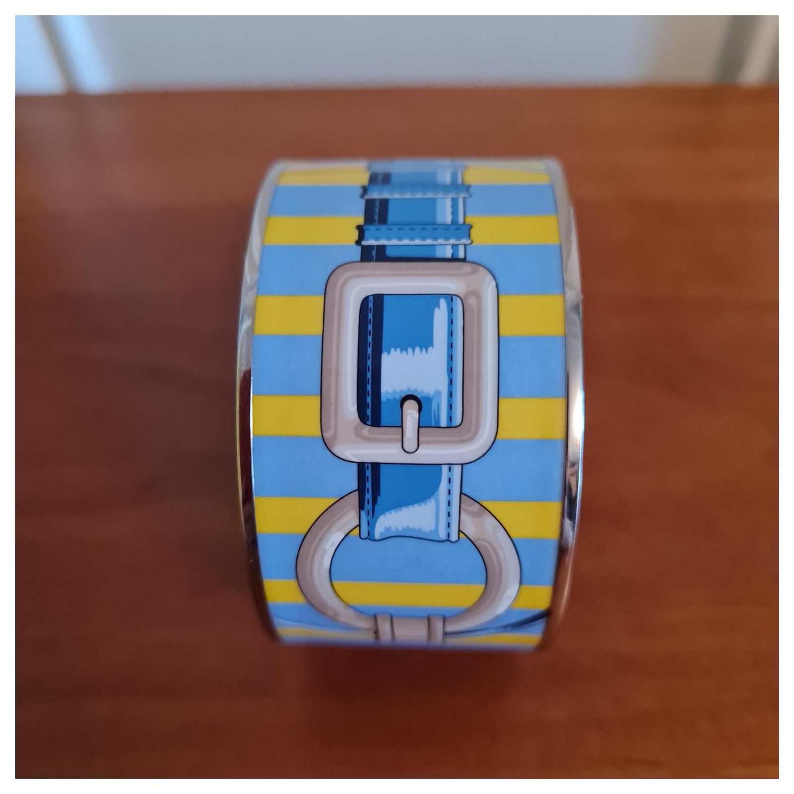 Hermès POLLENE AND AZUR JUMPING Yellow Steel ref.259856 - Joli Closet