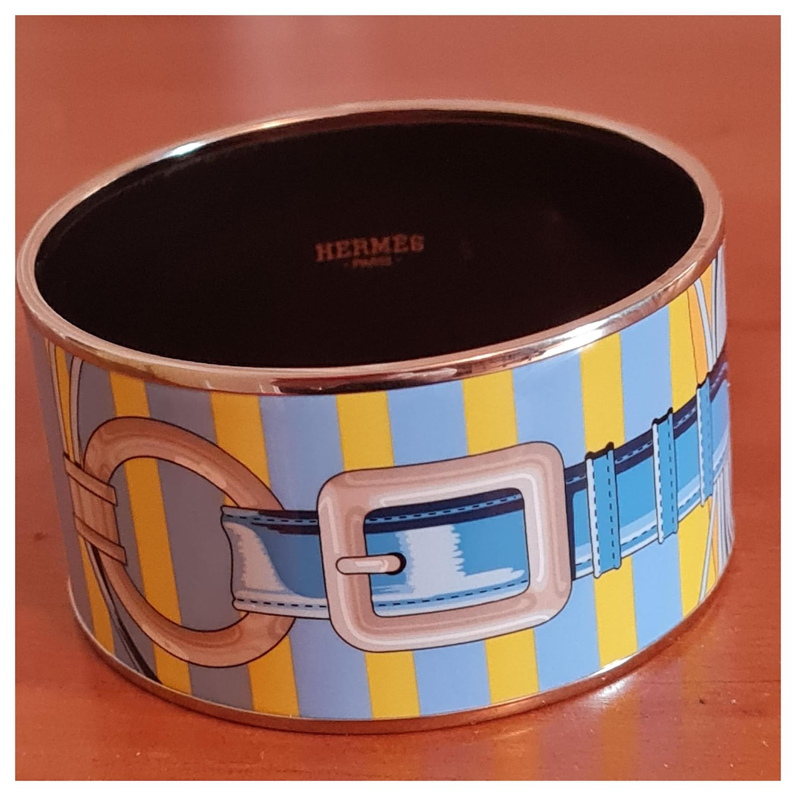 Hermès POLLENE AND AZUR JUMPING Yellow Steel ref.259856 - Joli Closet