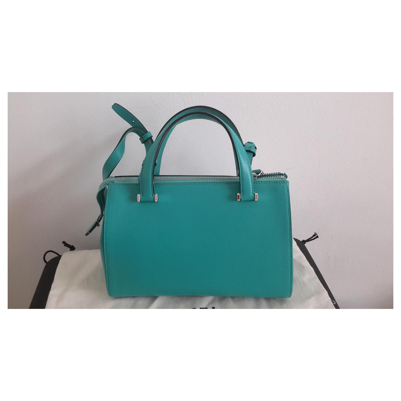 Lancel Lison model Turquoise Leather ref.263696 - Joli Closet