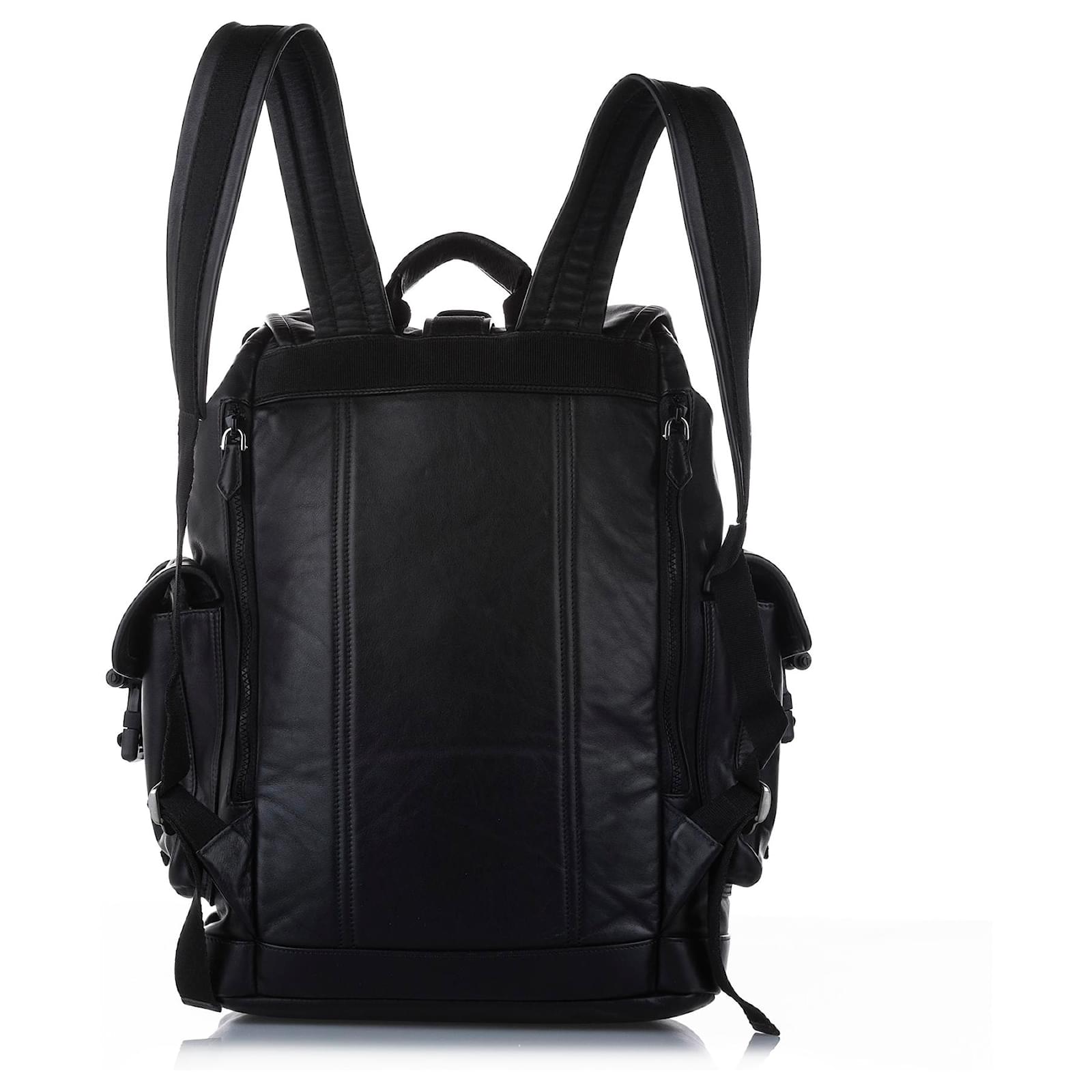 Givenchy Black Obsedia Leather Backpack Pony-style calfskin ref.267338 ...