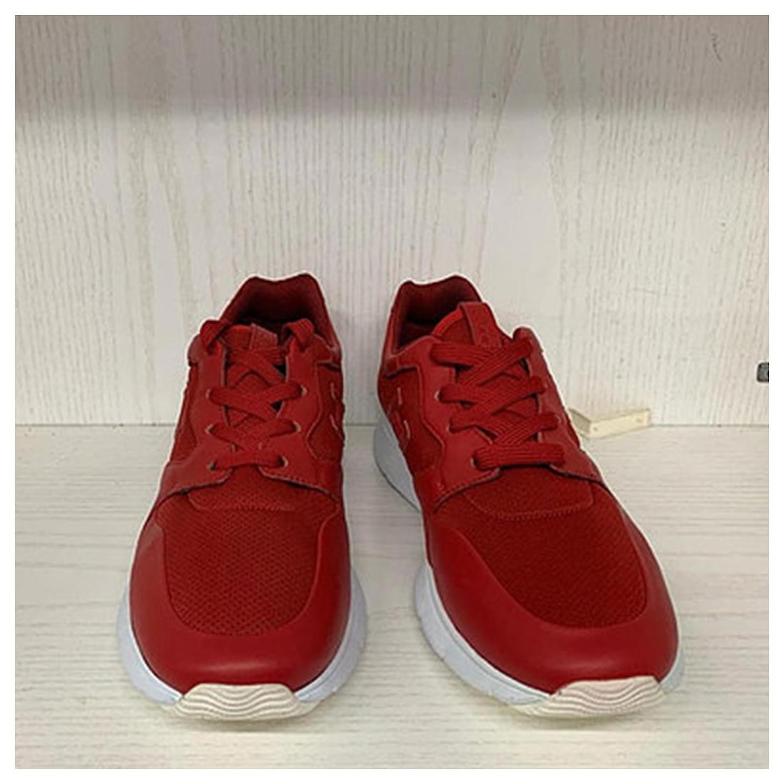 Hogan Sneakers Red Leather ref.267803 - Joli Closet