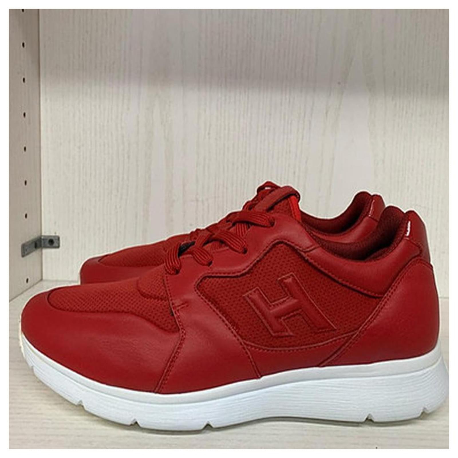Hogan Sneakers Red Leather ref.267803 - Joli Closet
