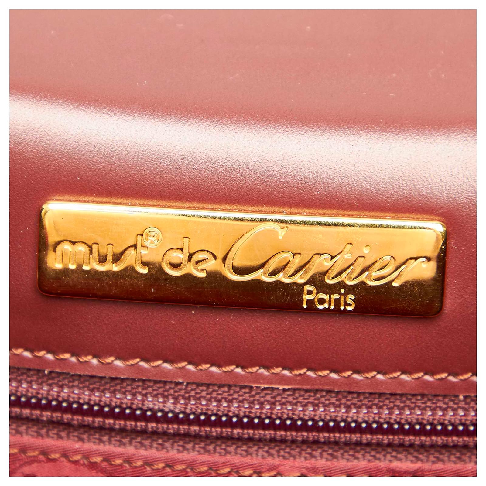 Cartier Red Must De Cartier Leather Crossbody Bag Dark red Pony-style ...