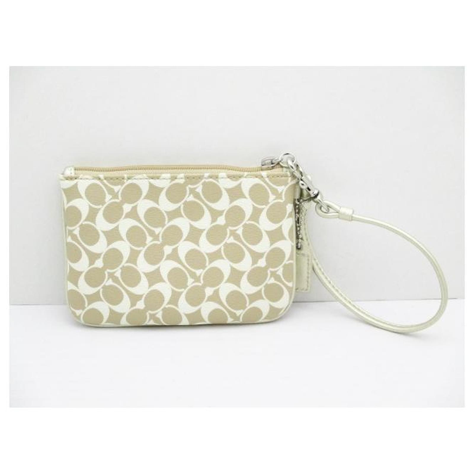 Coach Signature wallet Beige Cloth ref.278502 - Joli Closet