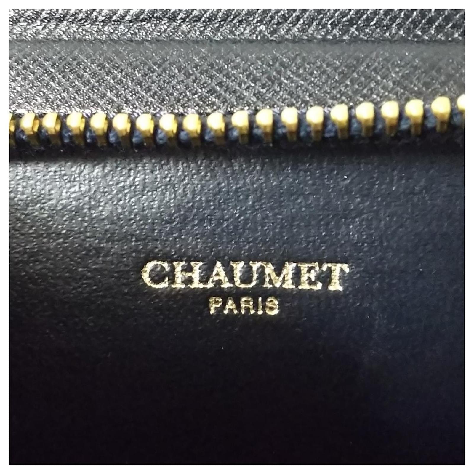 Chaumet Clutch bag Black Leather ref.279480 - Joli Closet