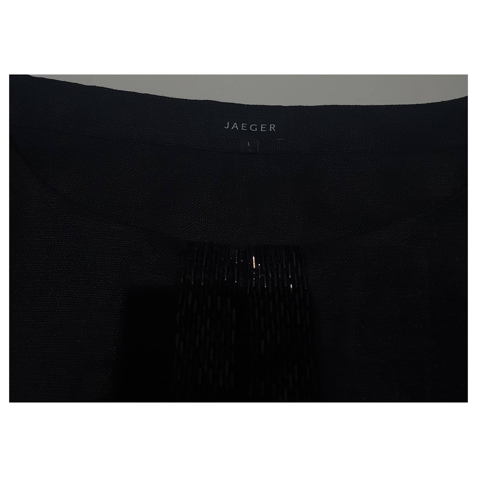 Jaeger Tops Black Linen ref.290237 - Joli Closet