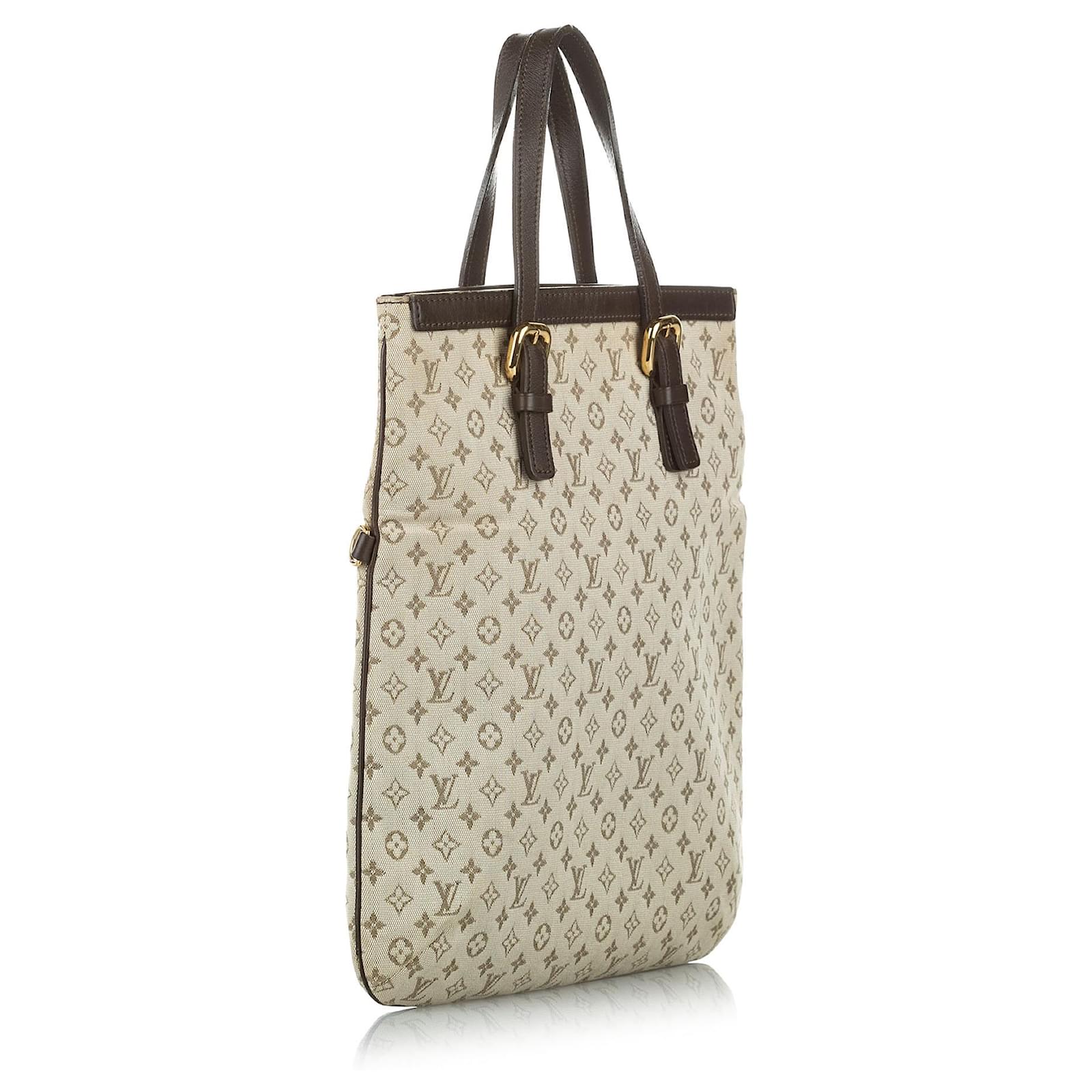 Louis Vuitton Brown Monogram Mini Lin Francoise Beige Dark brown ...