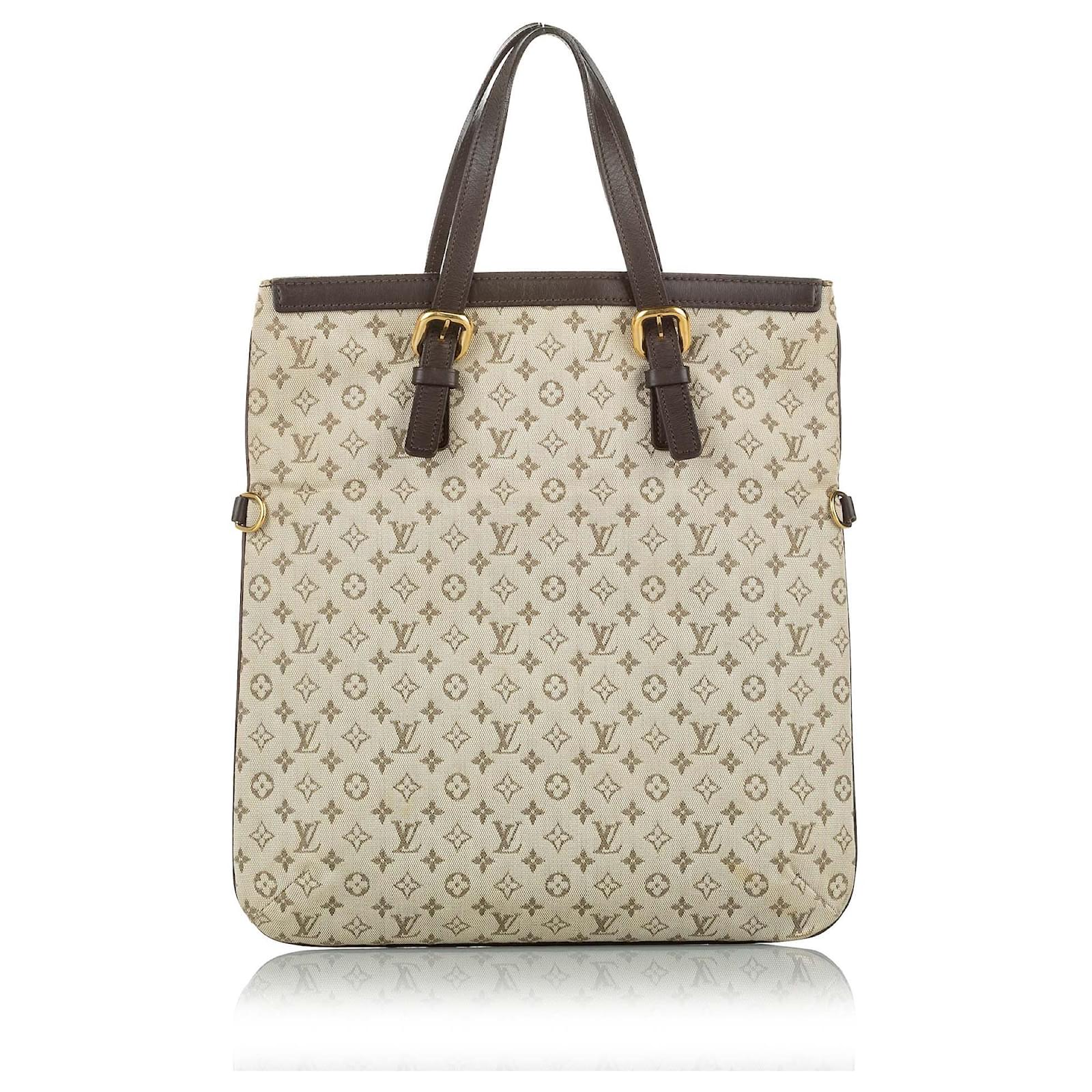 Louis Vuitton Brown Monogram Mini Lin Francoise Beige Dark brown ...