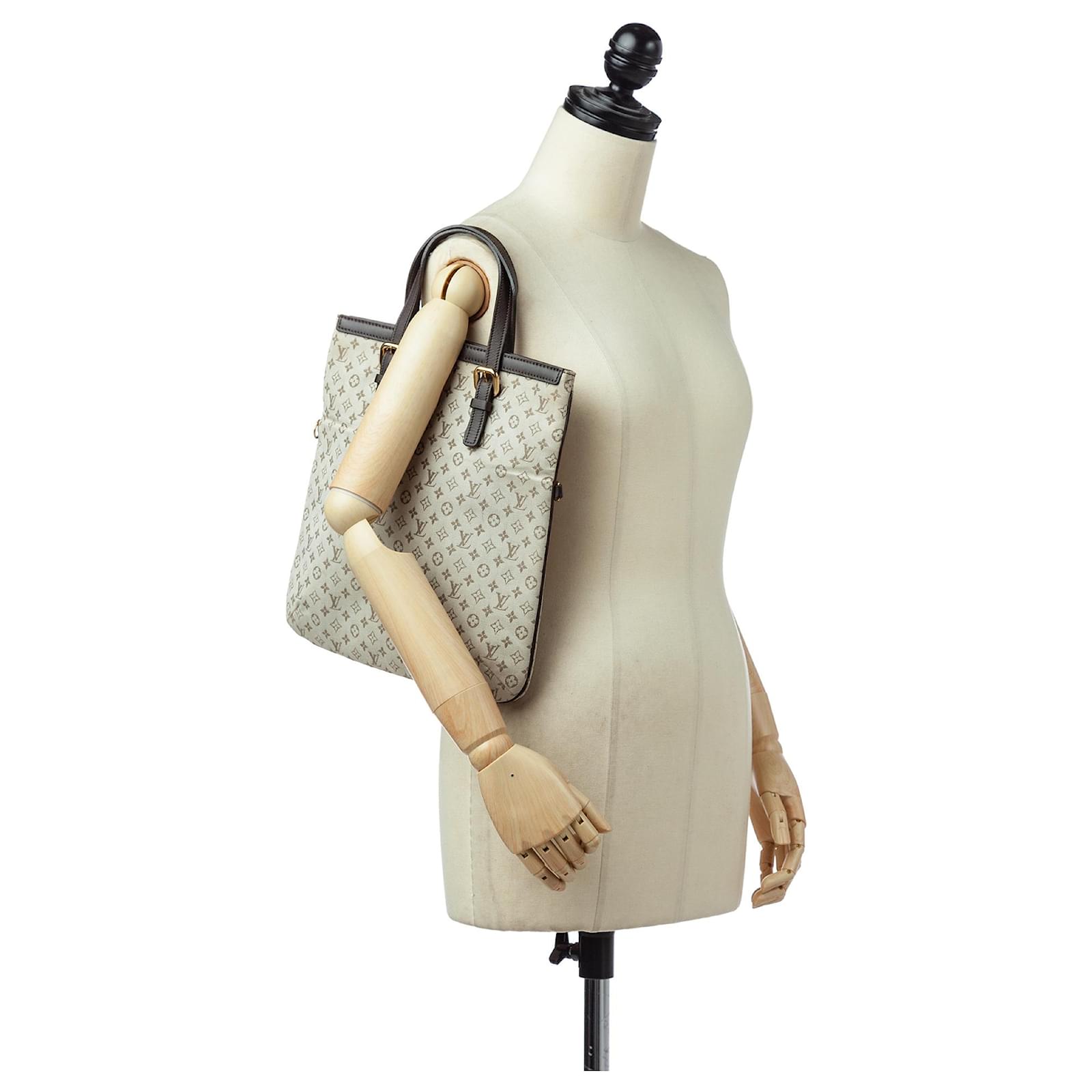 Louis Vuitton Brown Monogram Mini Lin Francoise Beige Dark brown ...