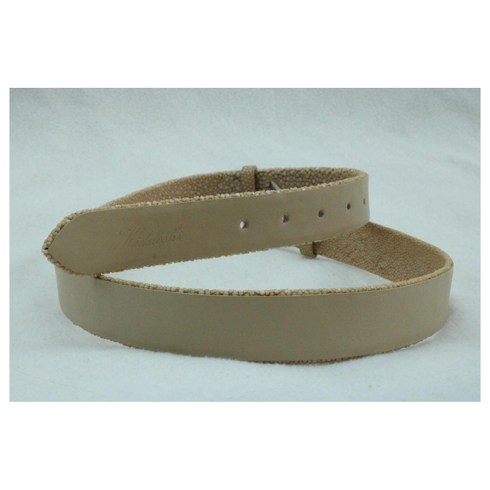 Autre Marque Beige stingray belt Exotic leather ref.295464 - Joli Closet