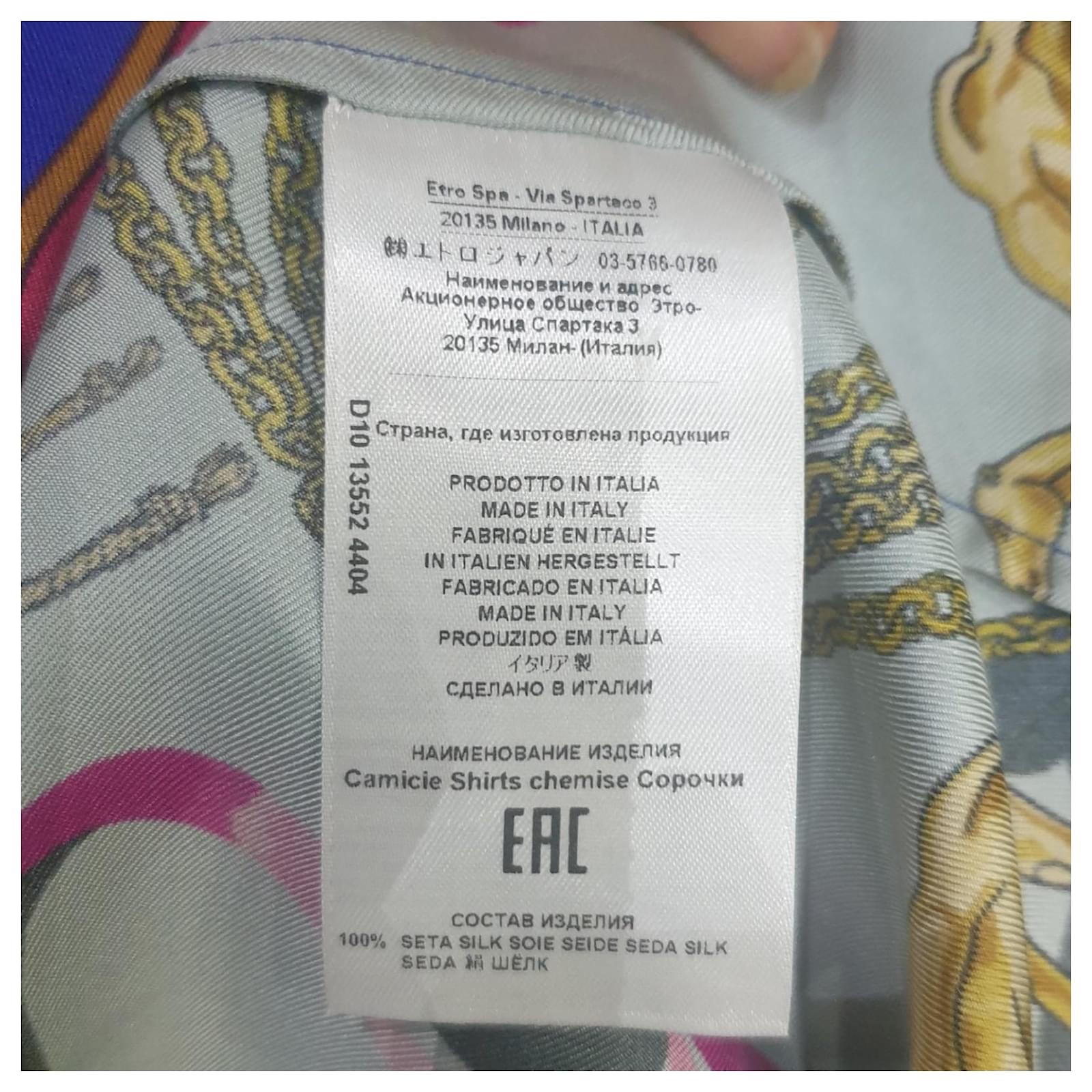 Etro Barock Seidenhemd mit Paisley-Muster Mehrfarben ref.305016 - Joli ...