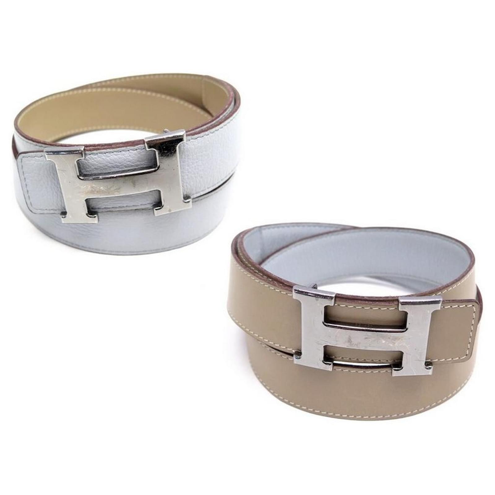 Hermès CINTURÓN HERMES HEBILLA Y ESLABÓN REVERSIBLE 32 MM CUERO T75 ...