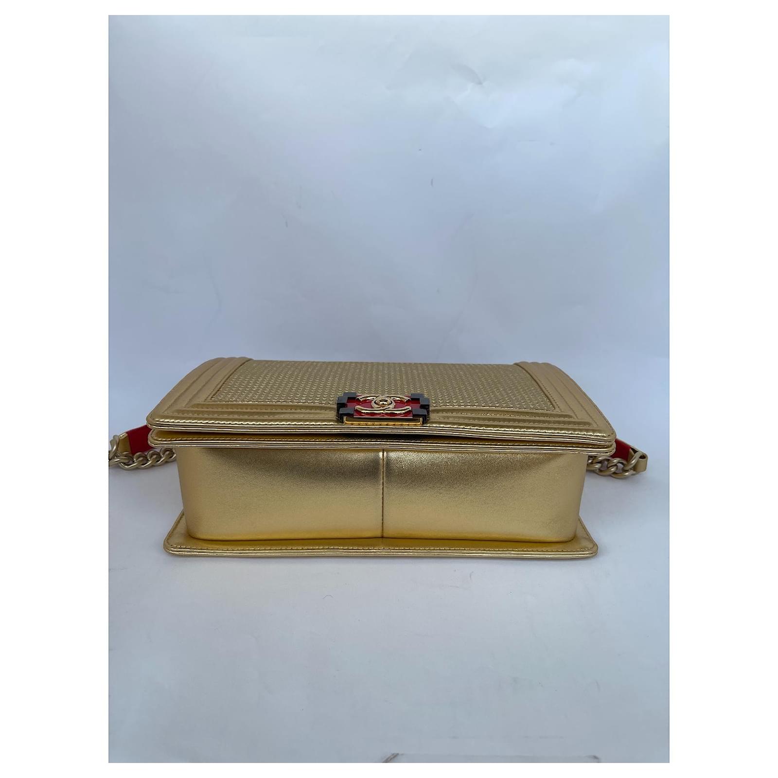 Chanel cube boy bag Golden Lambskin ref.312651 - Joli Closet