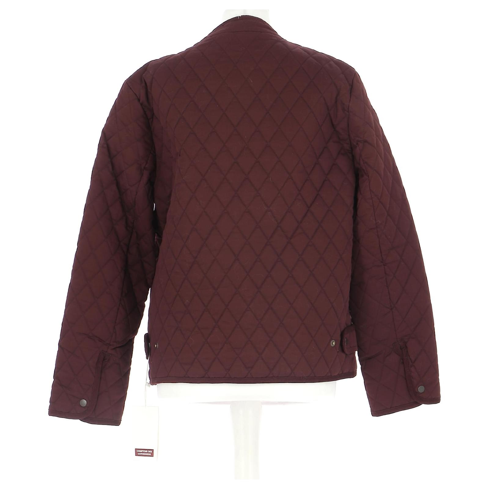 Comptoir Des Cotonniers Down jacket / Parka Dark red Cotton ref.322045 ...
