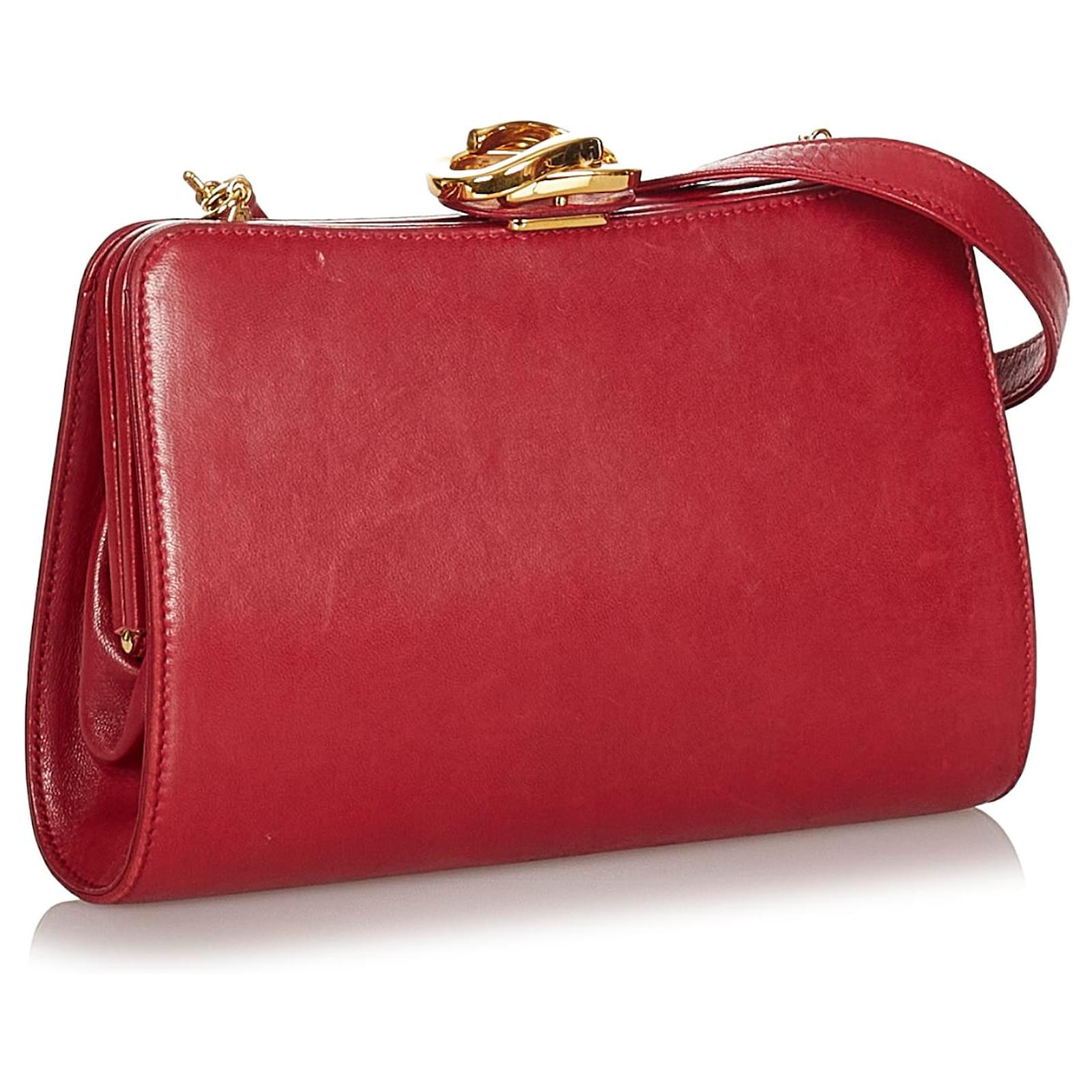 Gucci Red Leather Crossbody Bag Pony-style calfskin ref.330888 - Joli ...