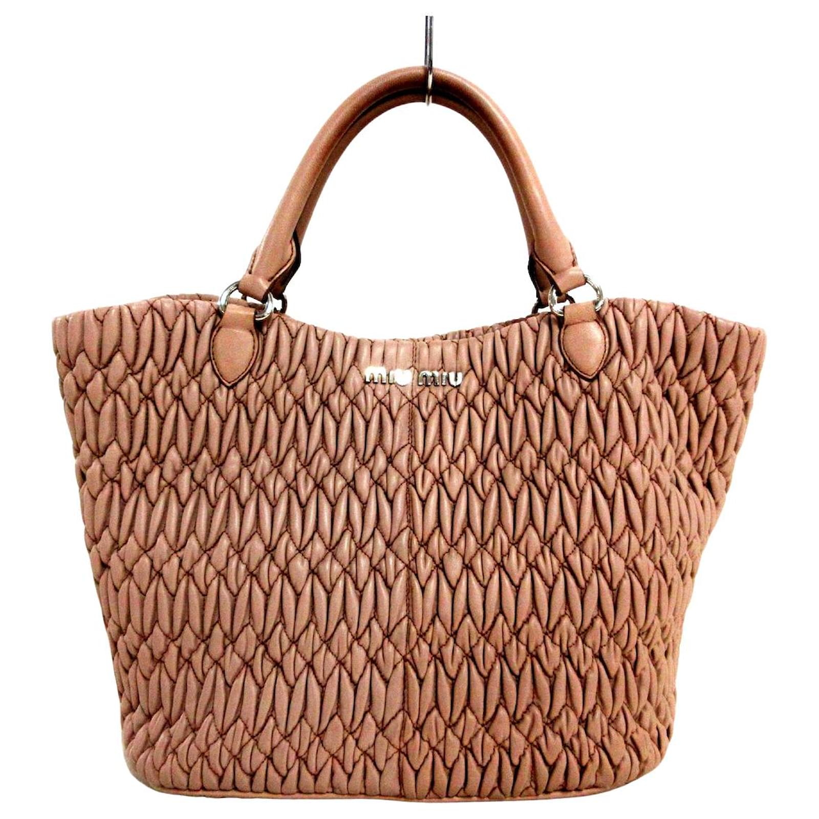 Miu Miu Tote bag Flesh Leather ref.331620 - Joli Closet