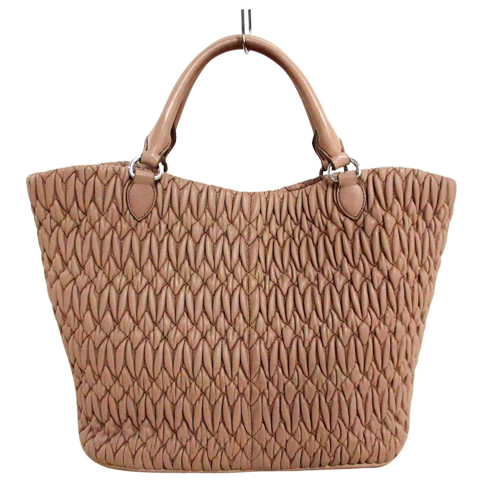 Miu Miu Tote bag Flesh Leather ref.331620 - Joli Closet