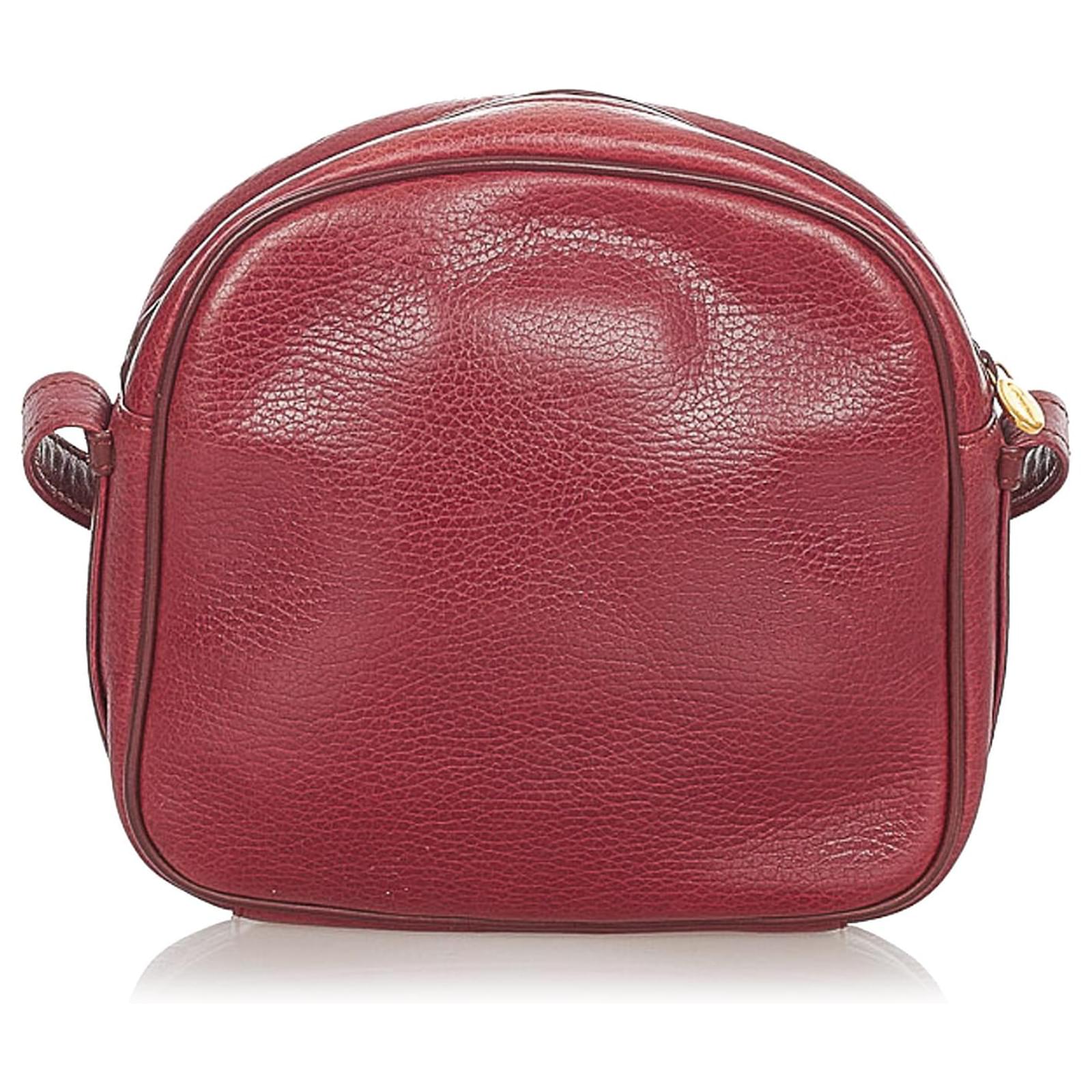 Cartier Red Must De Cartier Leather Crossbody Bag Dark red Pony-style ...