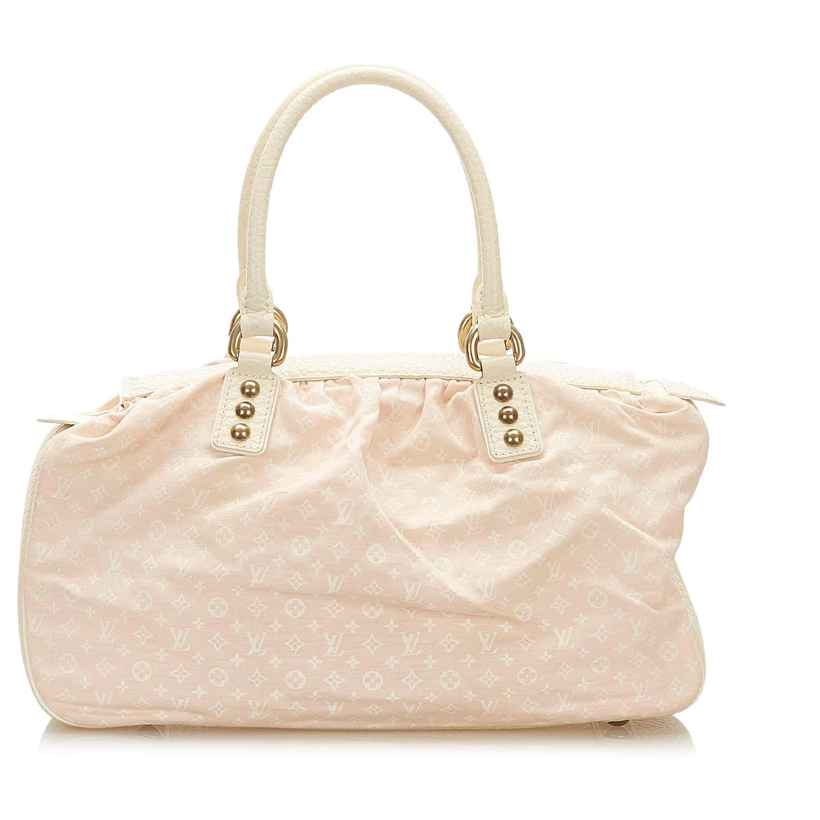 Louis Vuitton Pink Mini Lin Trapeze GM Leather Cotton Pony-style ...