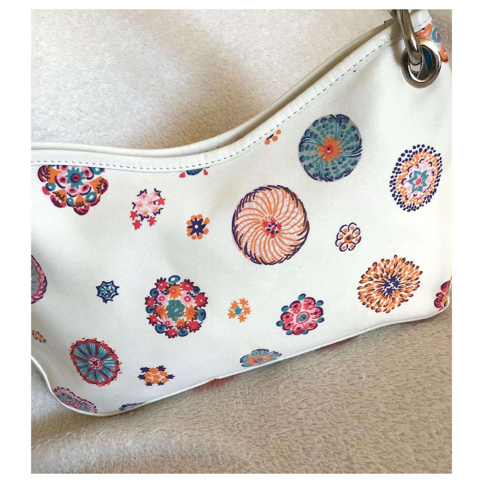 Longchamp Handbags White Multiple colors Leather Cloth ref.339997 ...