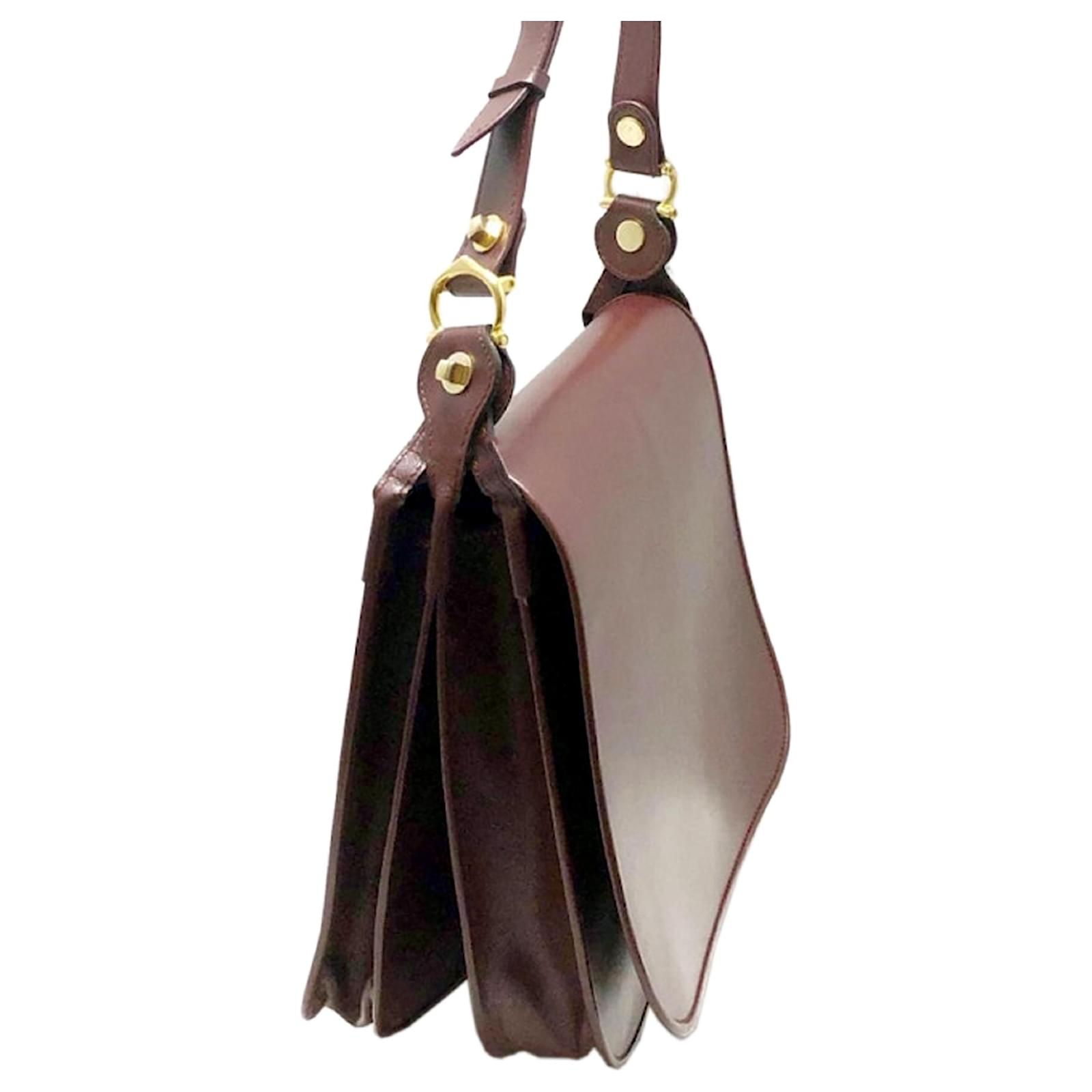 Cartier Red Must De Cartier Leather Crossbody Bag Dark red Pony-style ...