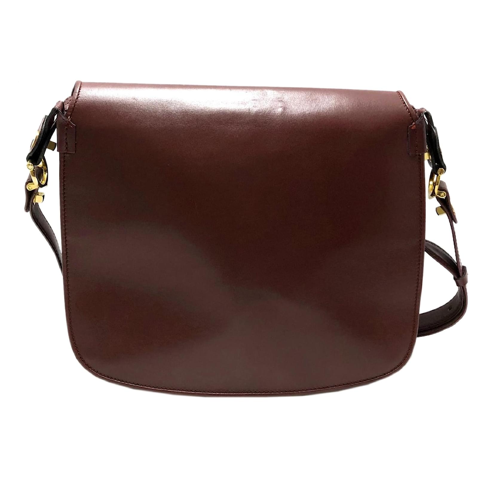 Cartier Red Must De Cartier Leather Crossbody Bag Dark red Pony-style ...