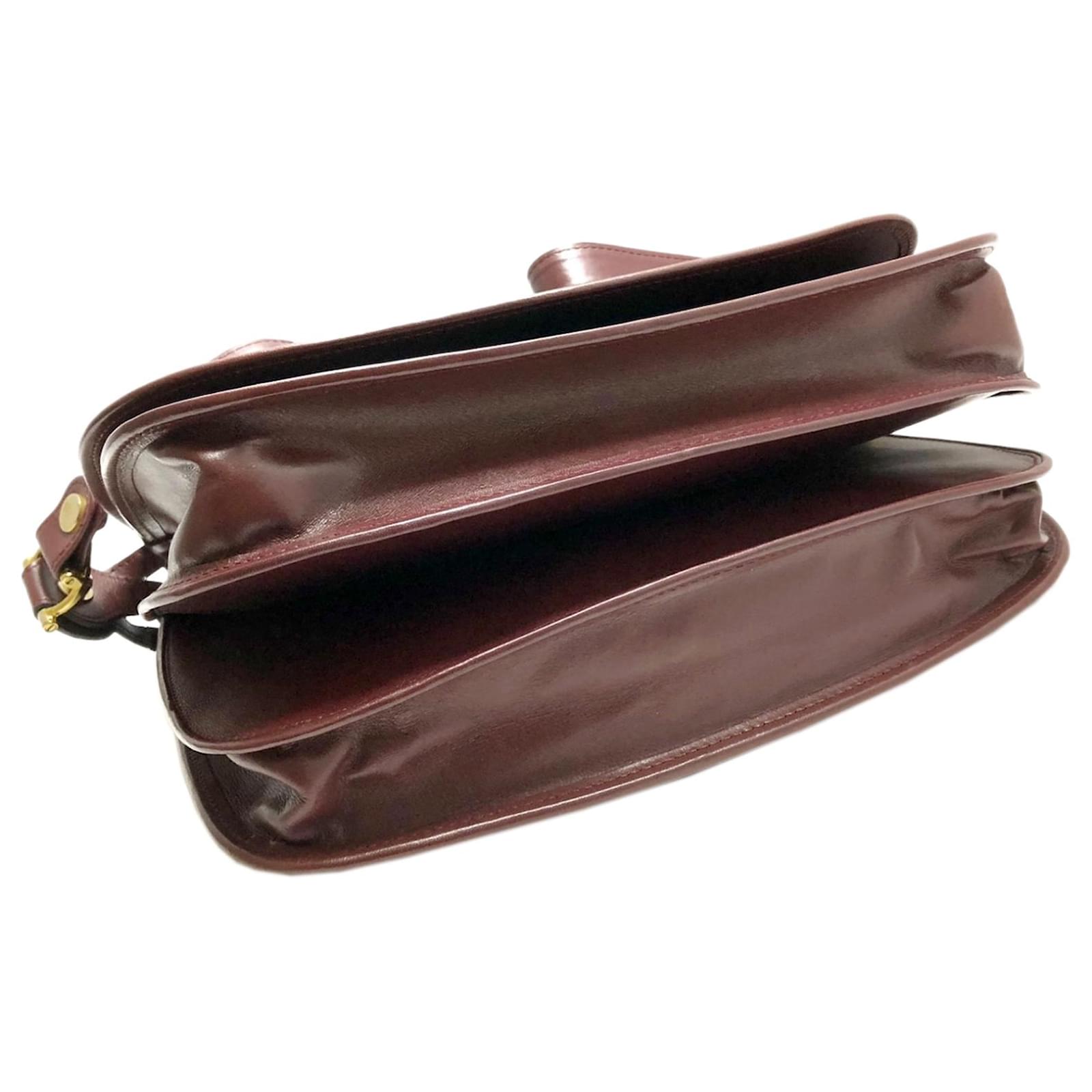 Cartier Red Must De Cartier Leather Crossbody Bag Dark red Pony-style ...