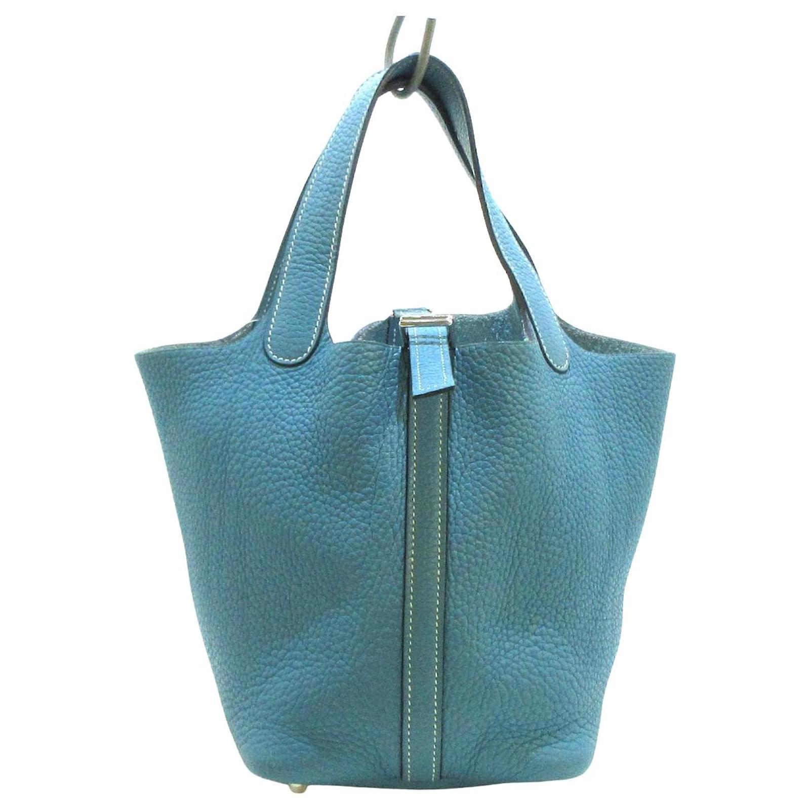 Hermès Picotin Light blue Leather ref.345250 - Joli Closet