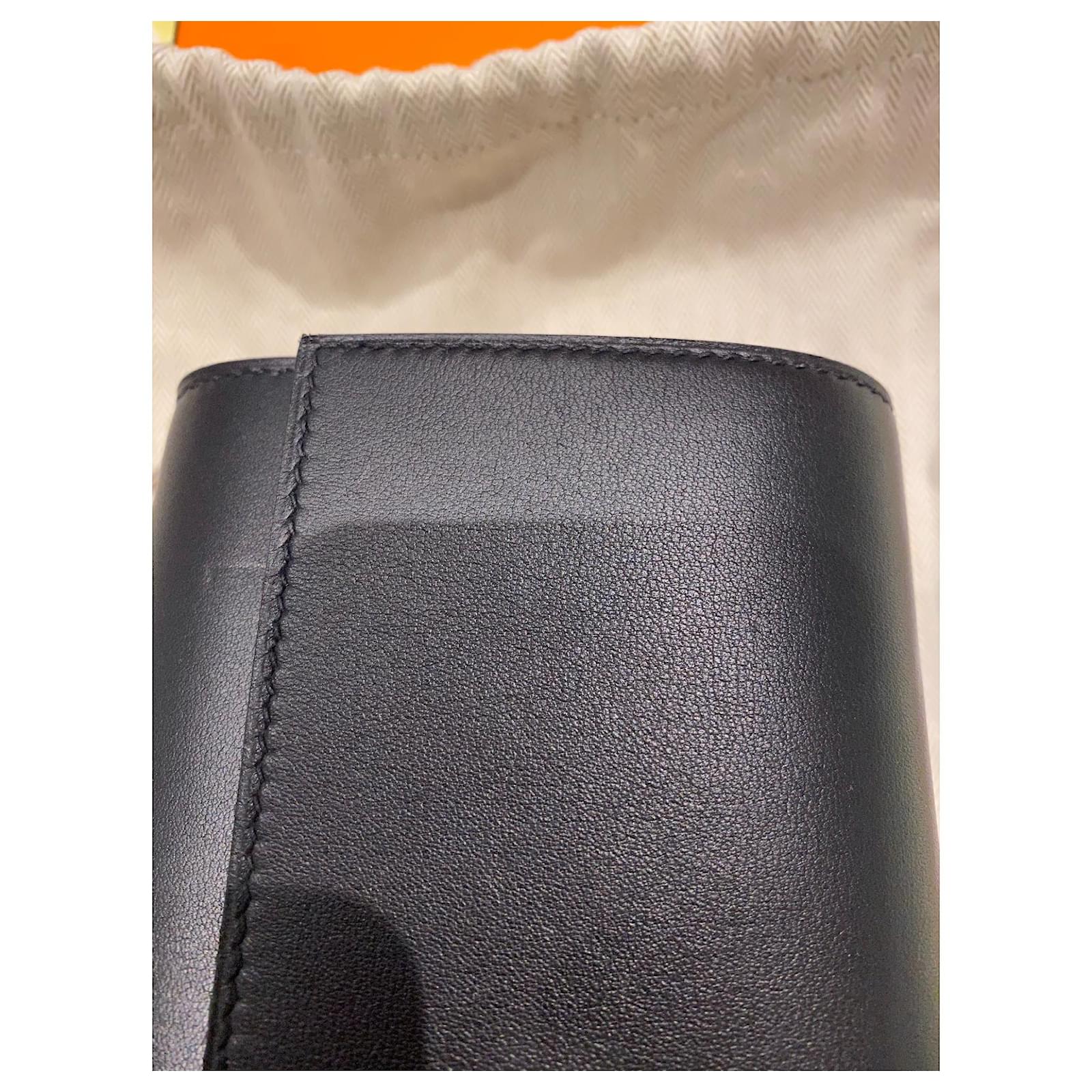 Médor Hermès portefeuilles Cuir Noir ref.345348 - Joli Closet