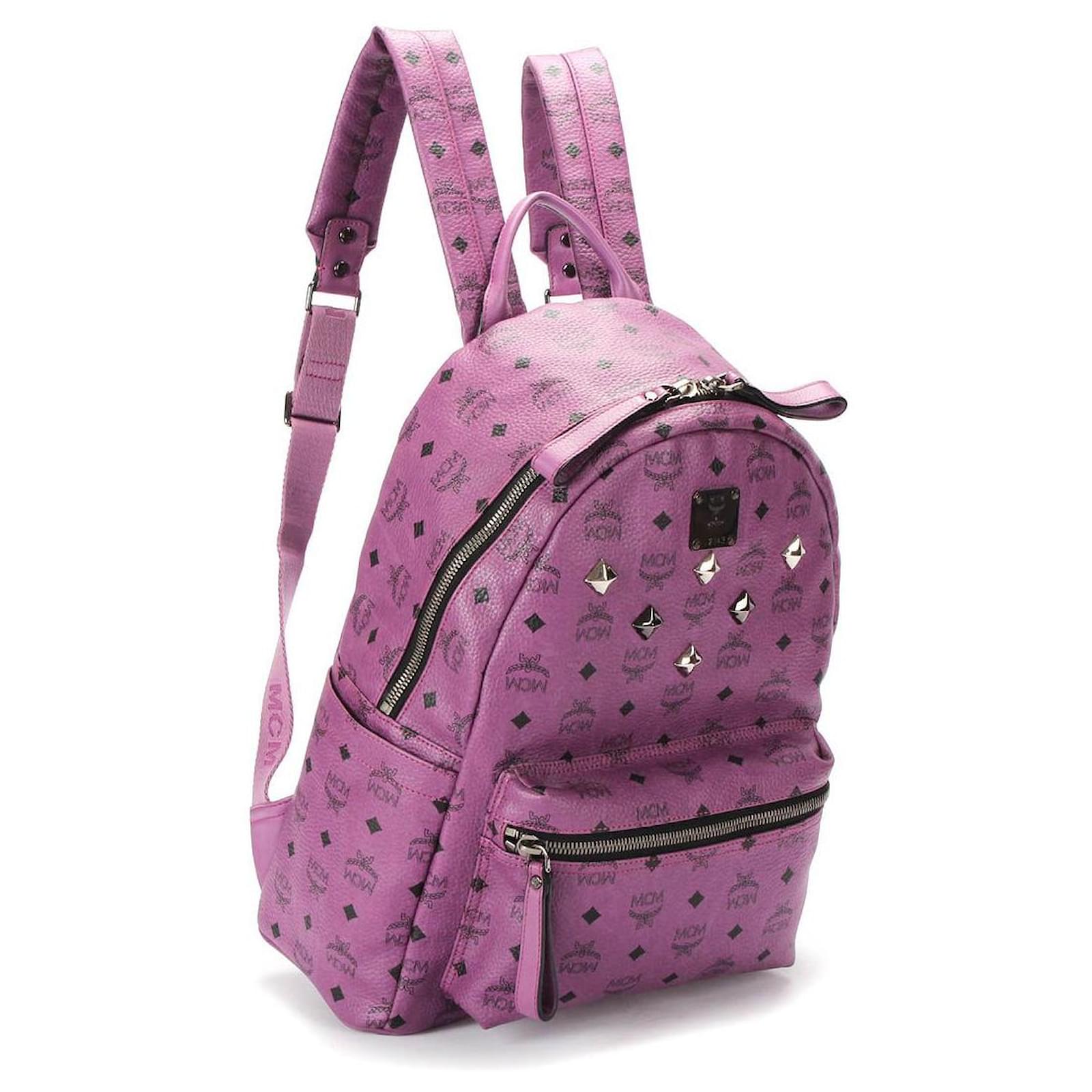 MCM Visetos Backpack in Purple Leather ref.348332 - Joli Closet