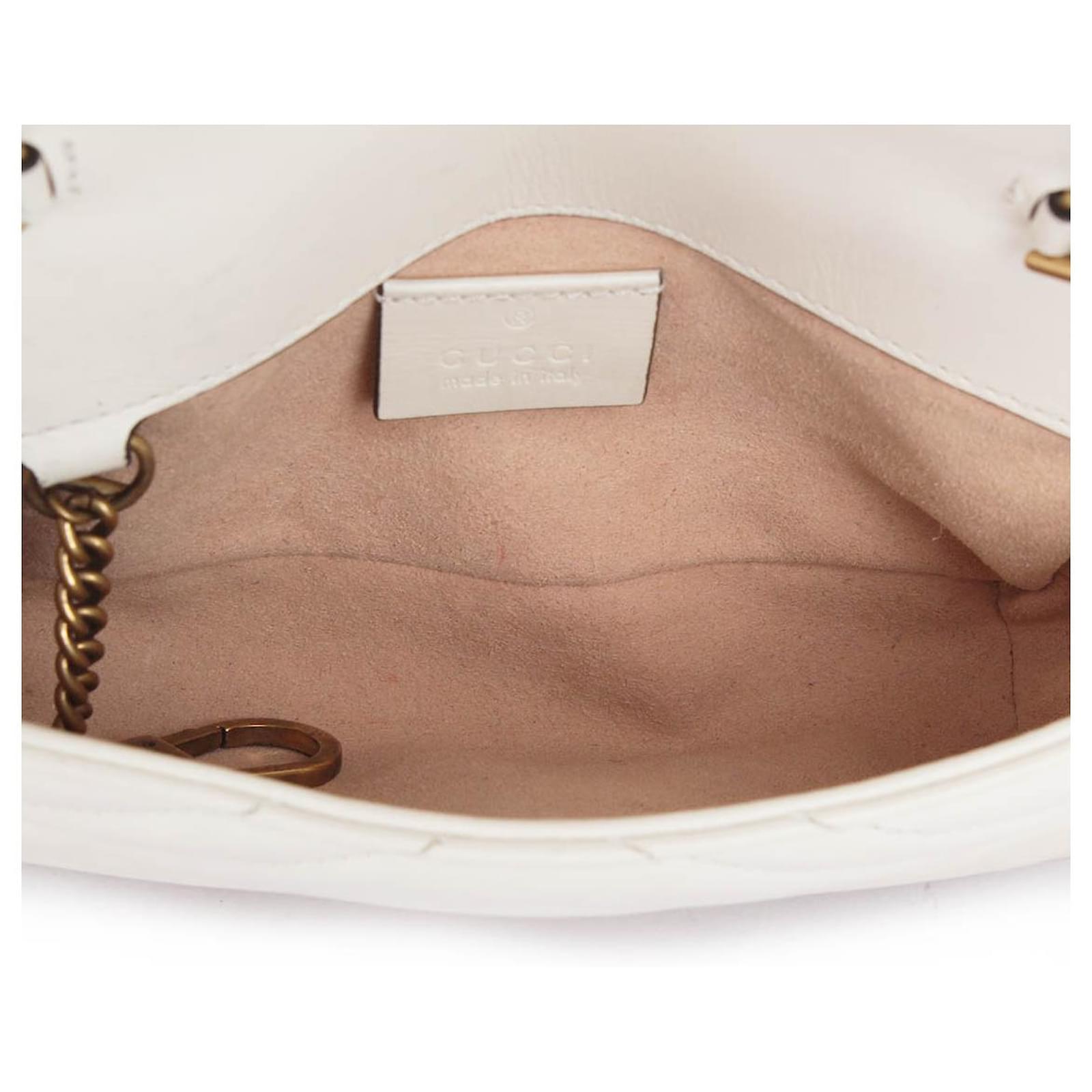 GUCCI MARMONT White Leather ref.349243 - Joli Closet