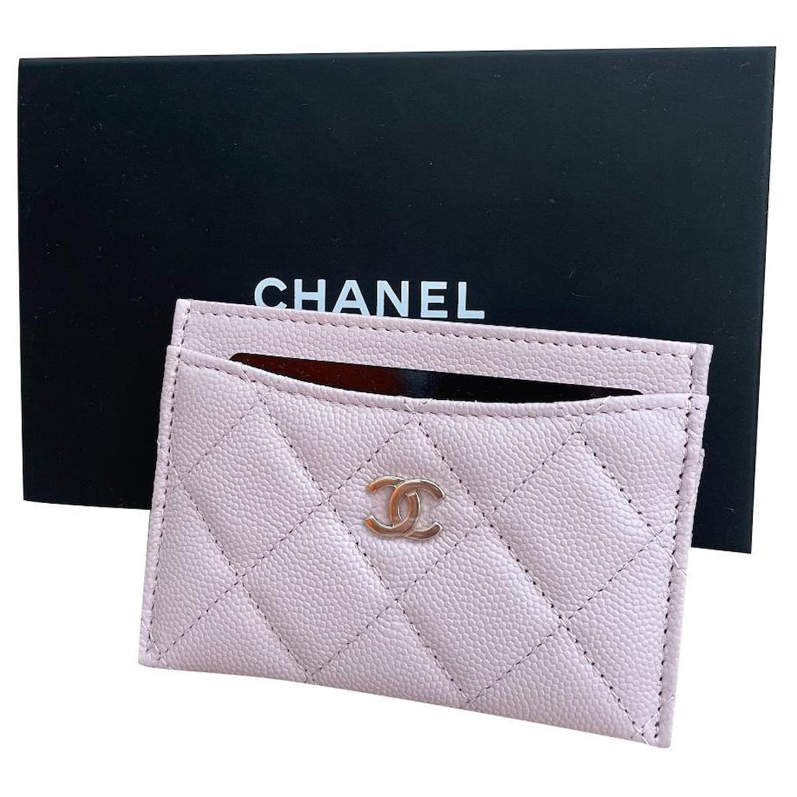 Chanel card holder Pink Leather ref.350199 - Joli Closet