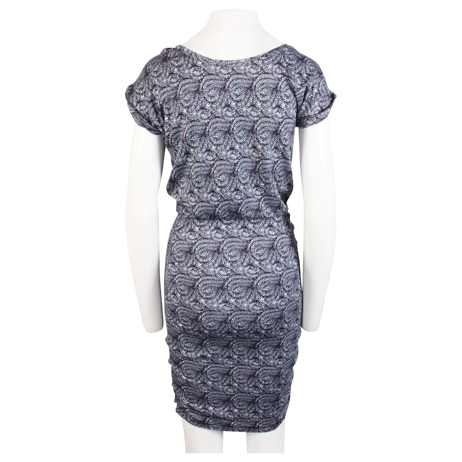 Maje Robe imprimée Viscose Bleu ref.354184 - Joli Closet