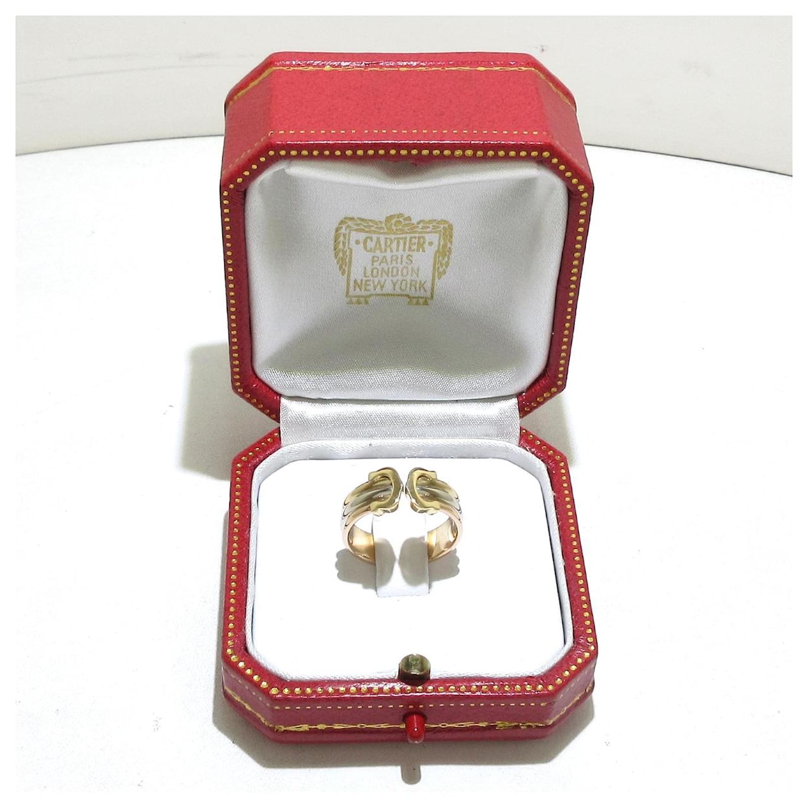 cartier 2C C2 Or blanc Doré ref.355907 - Joli Closet