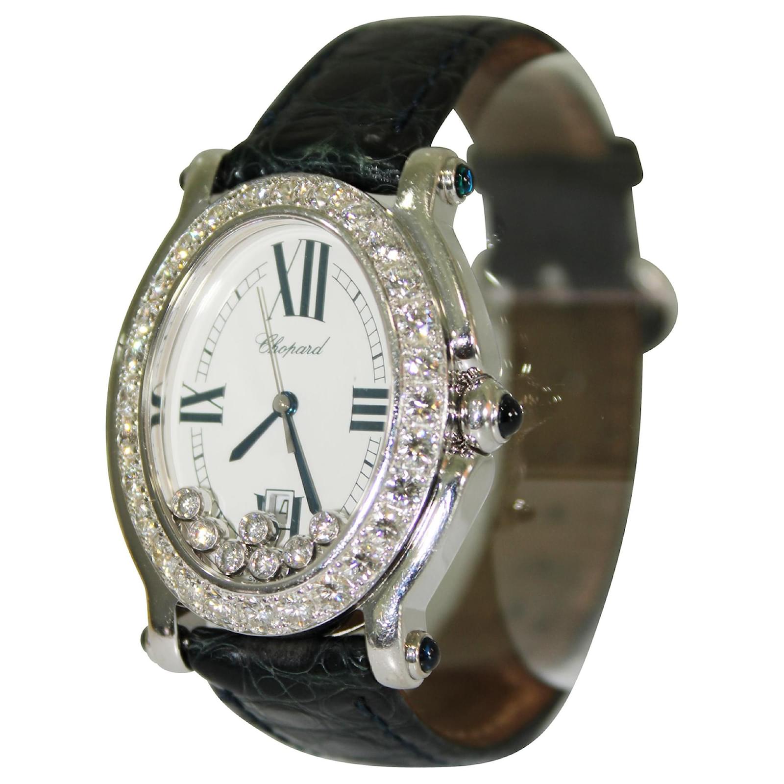 Chopard Happy Sport Montre Diamant Métal Noir ref.360031 - Joli Closet