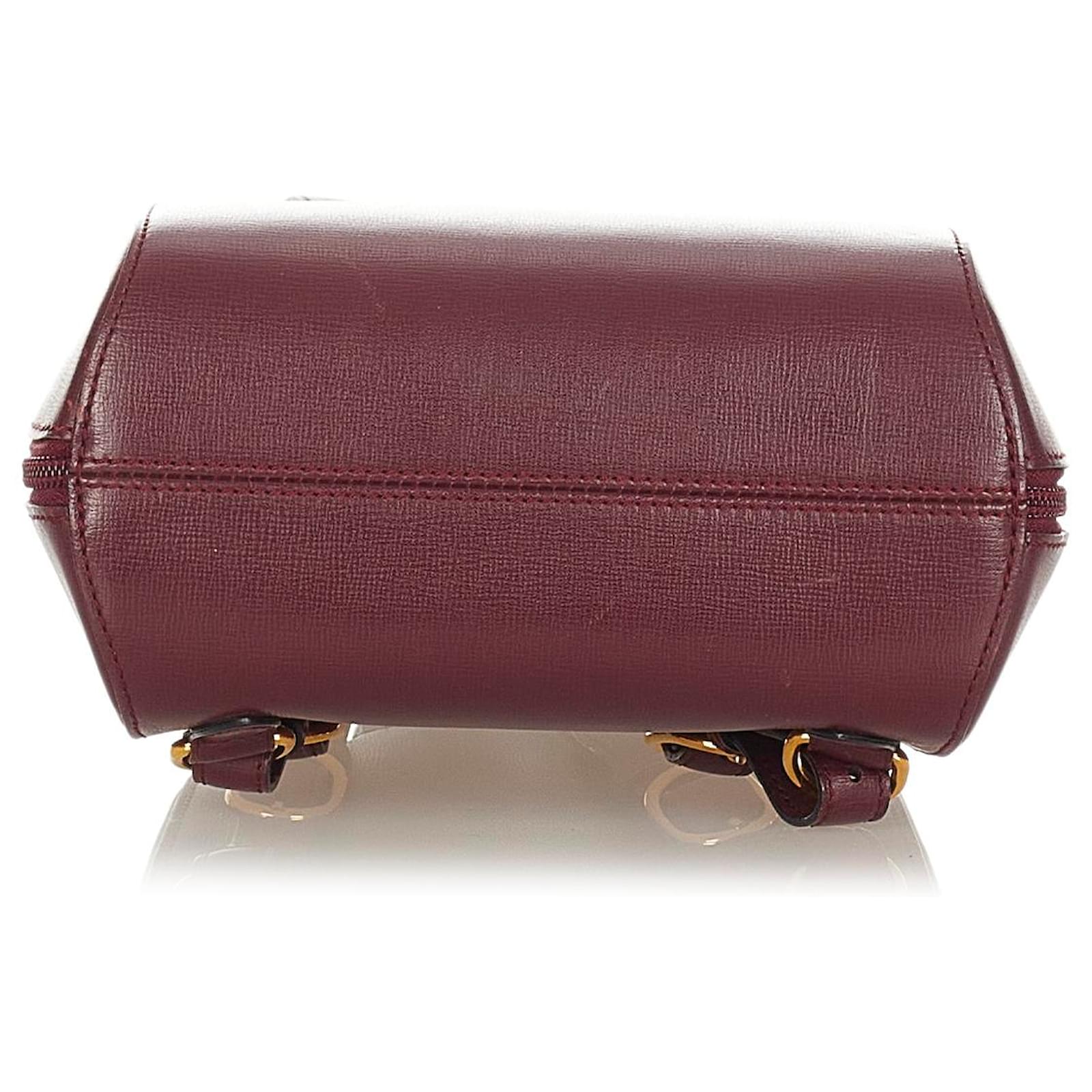 Cartier Red Must de Cartier Leather Backpack Dark red Pony-style ...