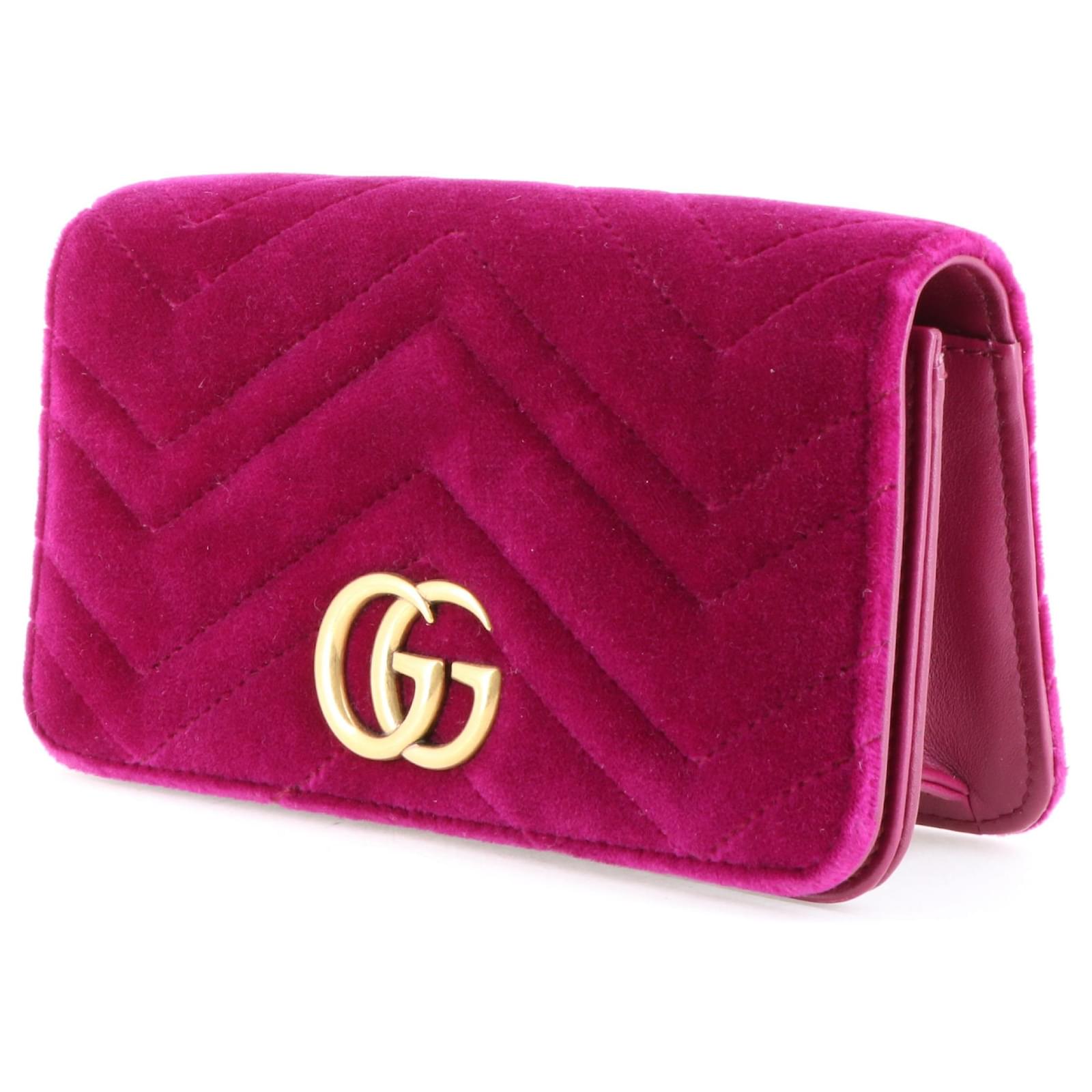 Gucci GG Marmont Pink Velvet ref.370468 - Joli Closet