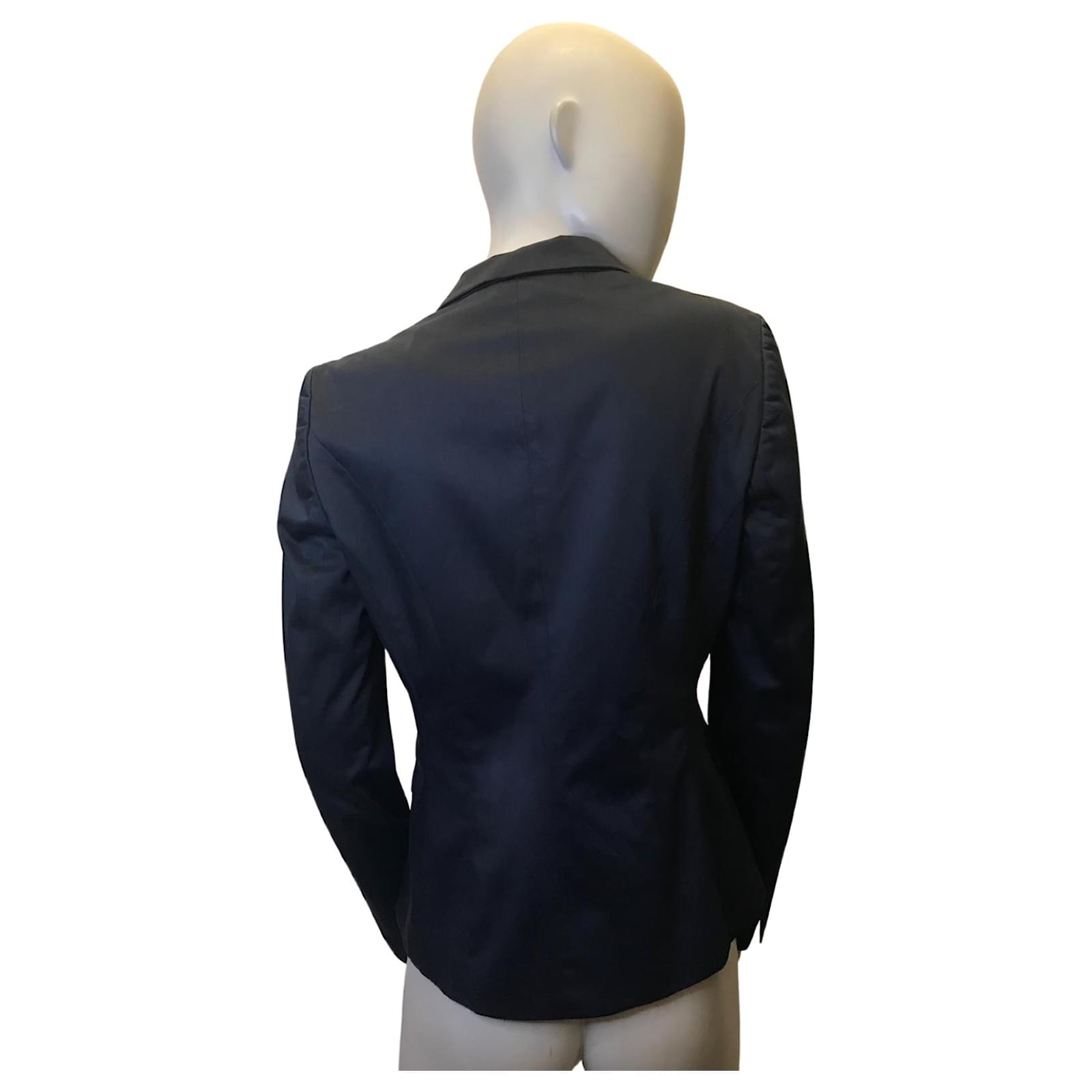 Hugo Boss Midnight blue blazer Dark blue Cotton Elastane ref.371473 ...