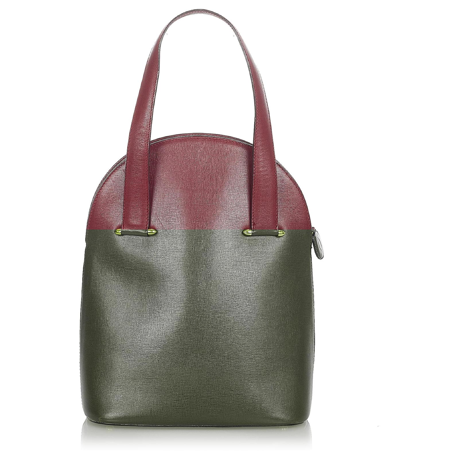 Cartier Red Must de Cartier Leather Handbag Dark red Pony-style ...