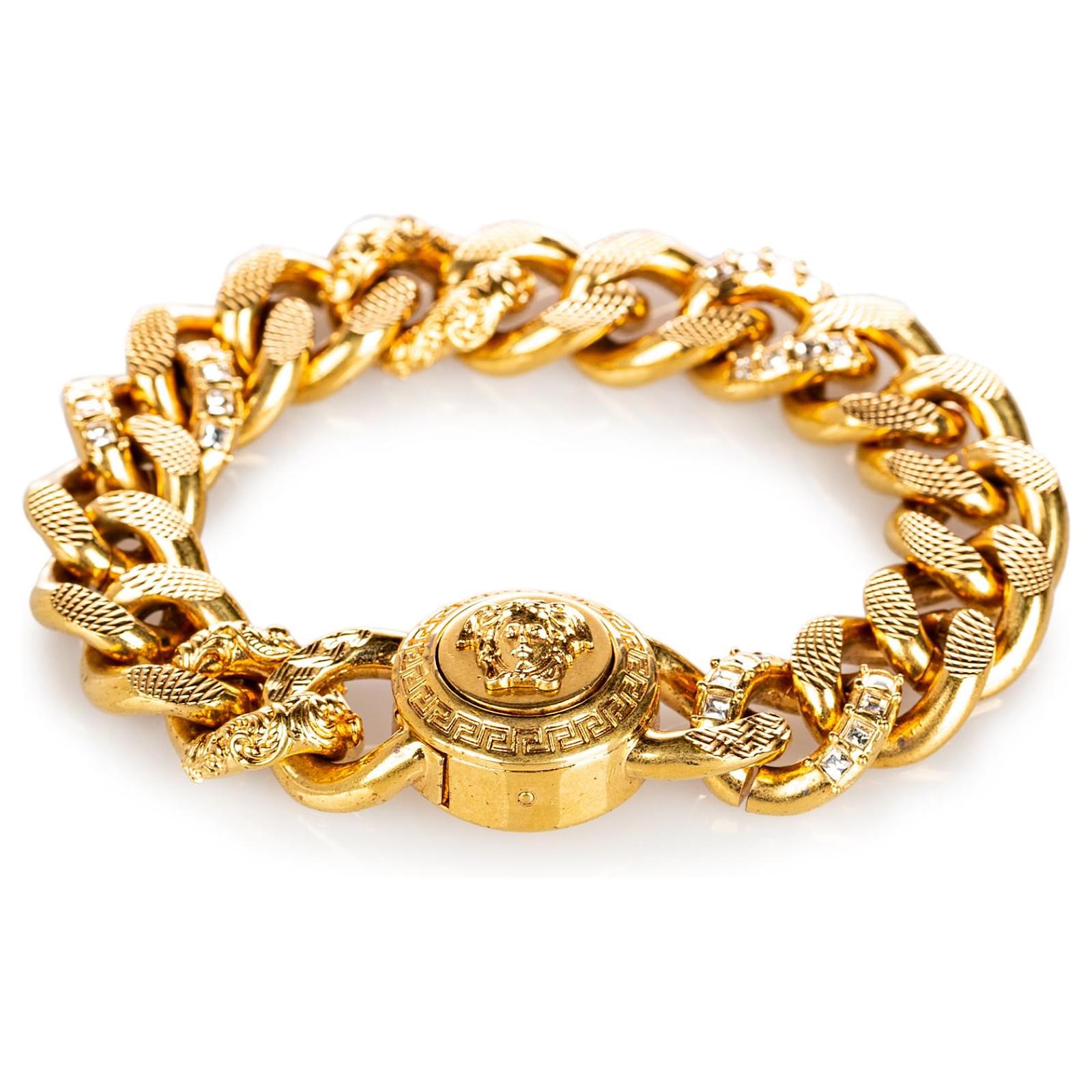 Versace Gold Medusa Chain Bracelet Golden Metal ref.376316 - Joli Closet