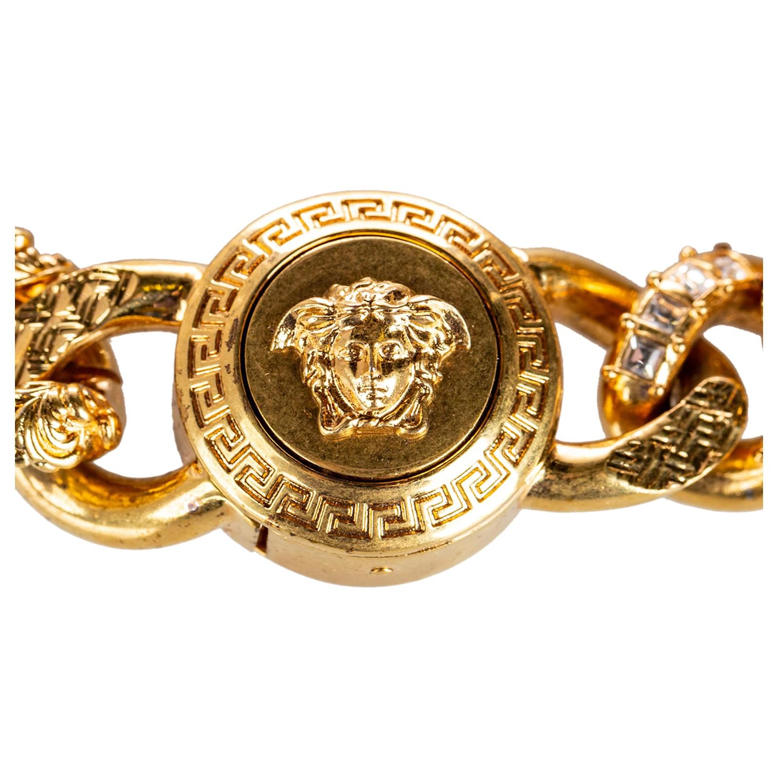 Bracelet chaîne Versace Gold Medusa Métal Doré ref.376316 - Joli Closet