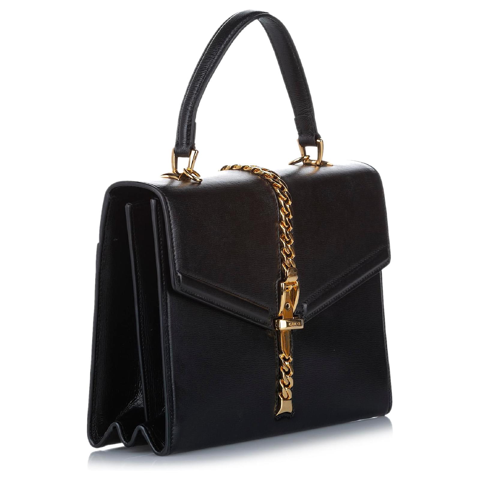 Gucci Black Sylvie 1969 Leather Satchel Pony-style calfskin ref.390328 ...