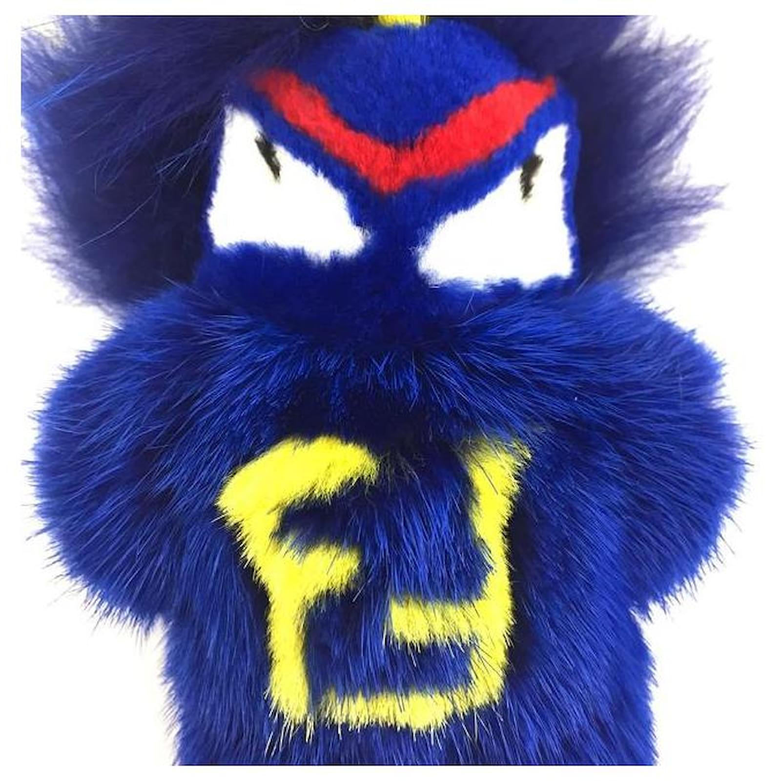 Fendi Blue Peekaboo Monster Fur Doll Charm Multiple colors ref.391808 ...