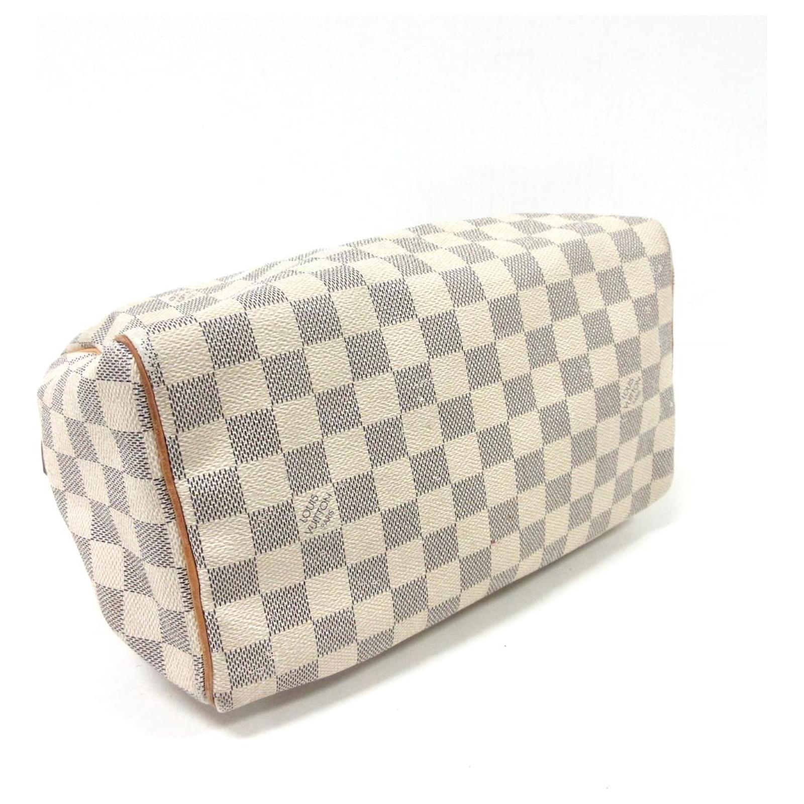Speedy Louis Vuitton schnell 25 Weiß Leinwand ref.392941 - Joli Closet