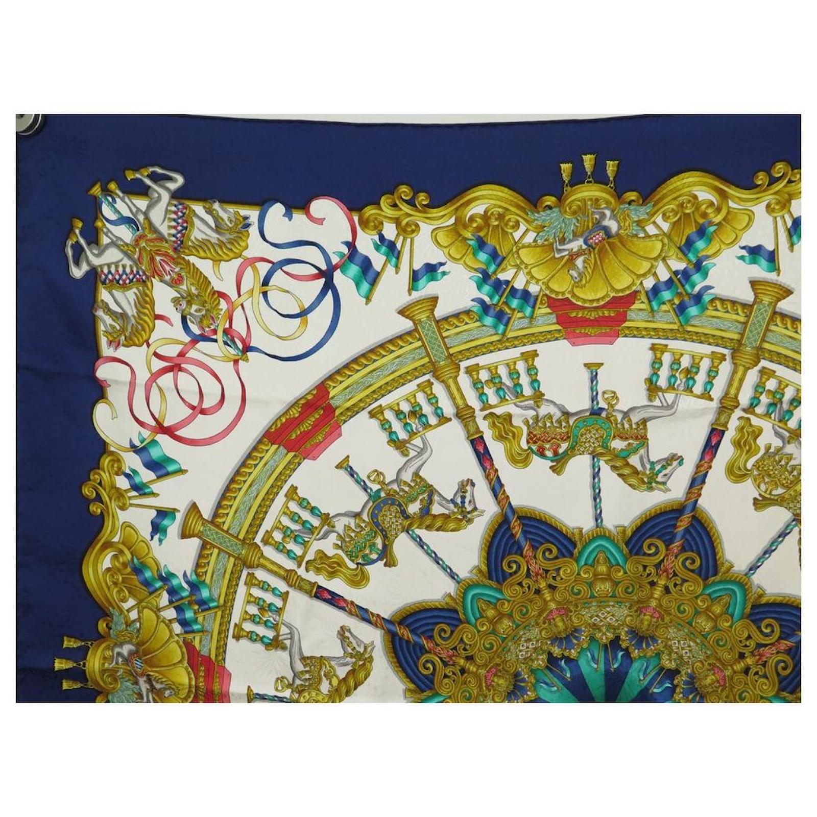 Hermès NEW HERMES SCARF LUNA PARK METZ CARRE 90 IN NEW SILK SCARF ...